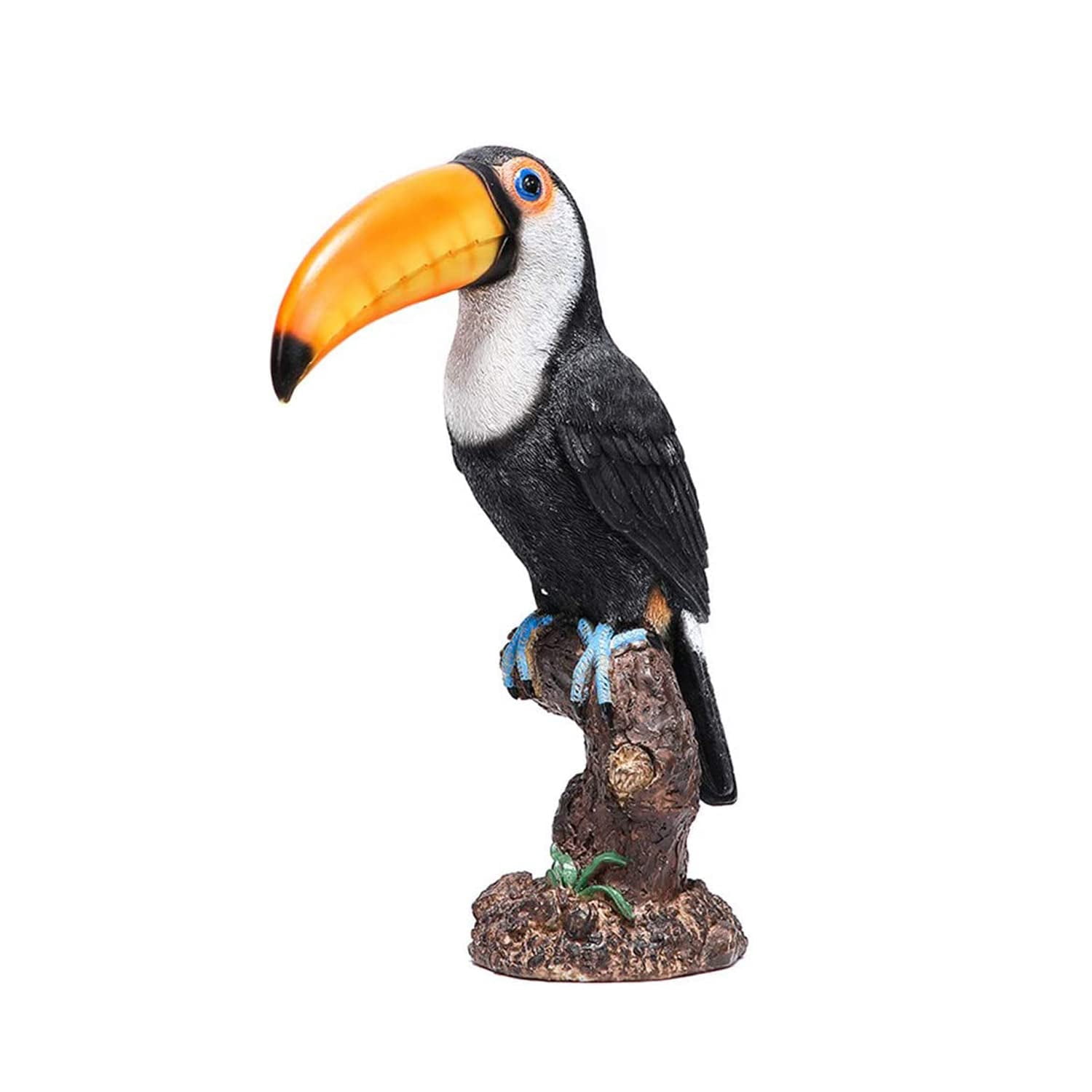 OECECR Toucan on Stump IFF17 Statue Toucan Tree Hugger Garden Statues ...
