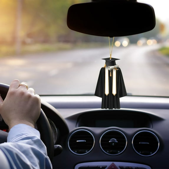 OEFNTAC 2026 Graduation Ornament Gown Cap Pendant Wood Acrylic for ...