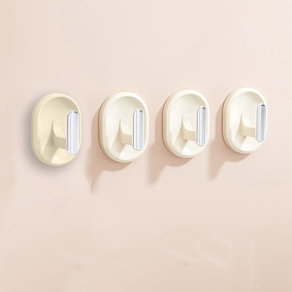 OEFNTAC 4PC Powerful Adhesive Hooks No Drill Kitchen Bathroom Living ...