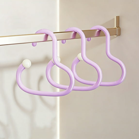 OEFNTAC Circular Plastic Hanger S-Shape Hook Multicolor Set Hanging ...