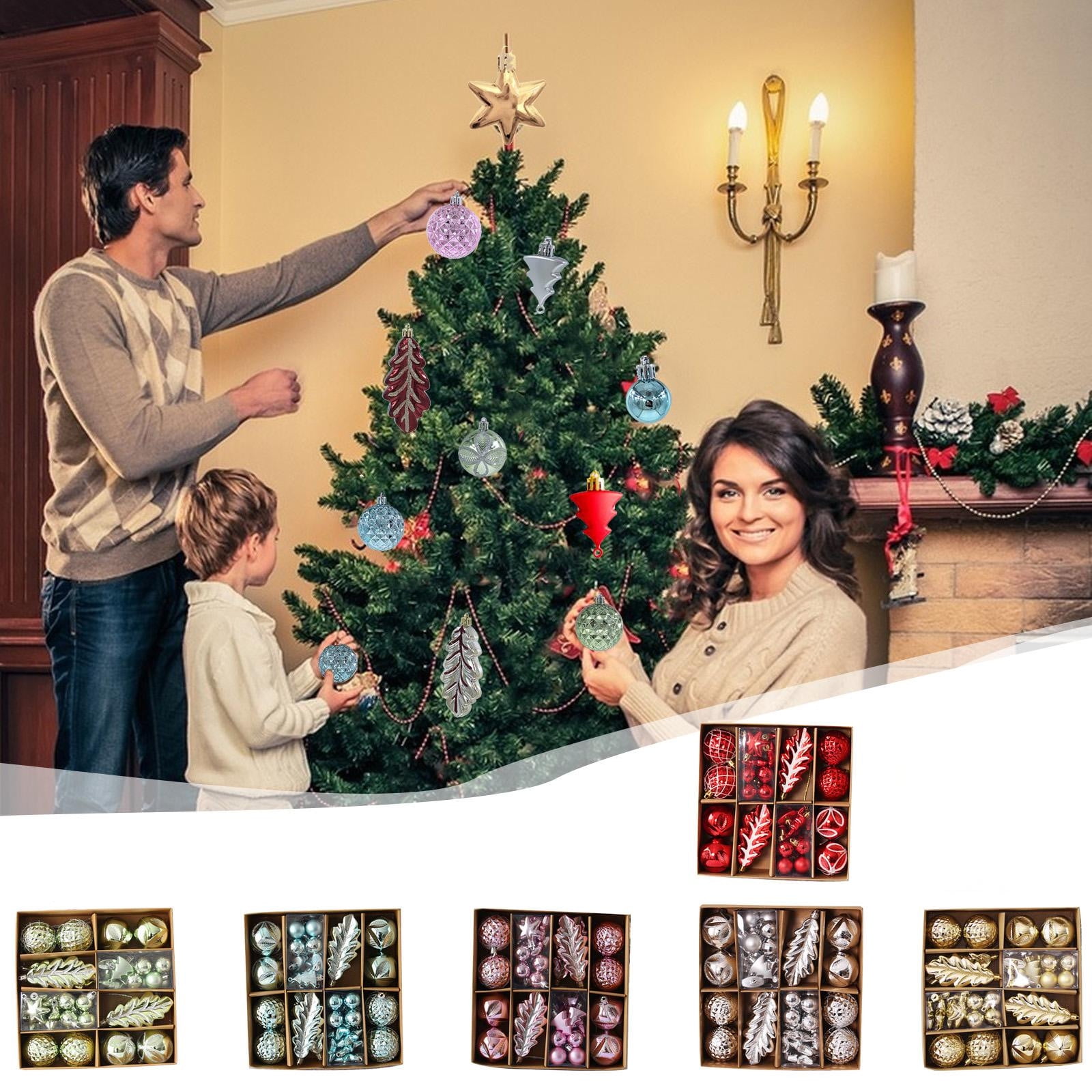 OEFNTAC Decorations Christmas Decorations Ornament Set Christmas Tree ...