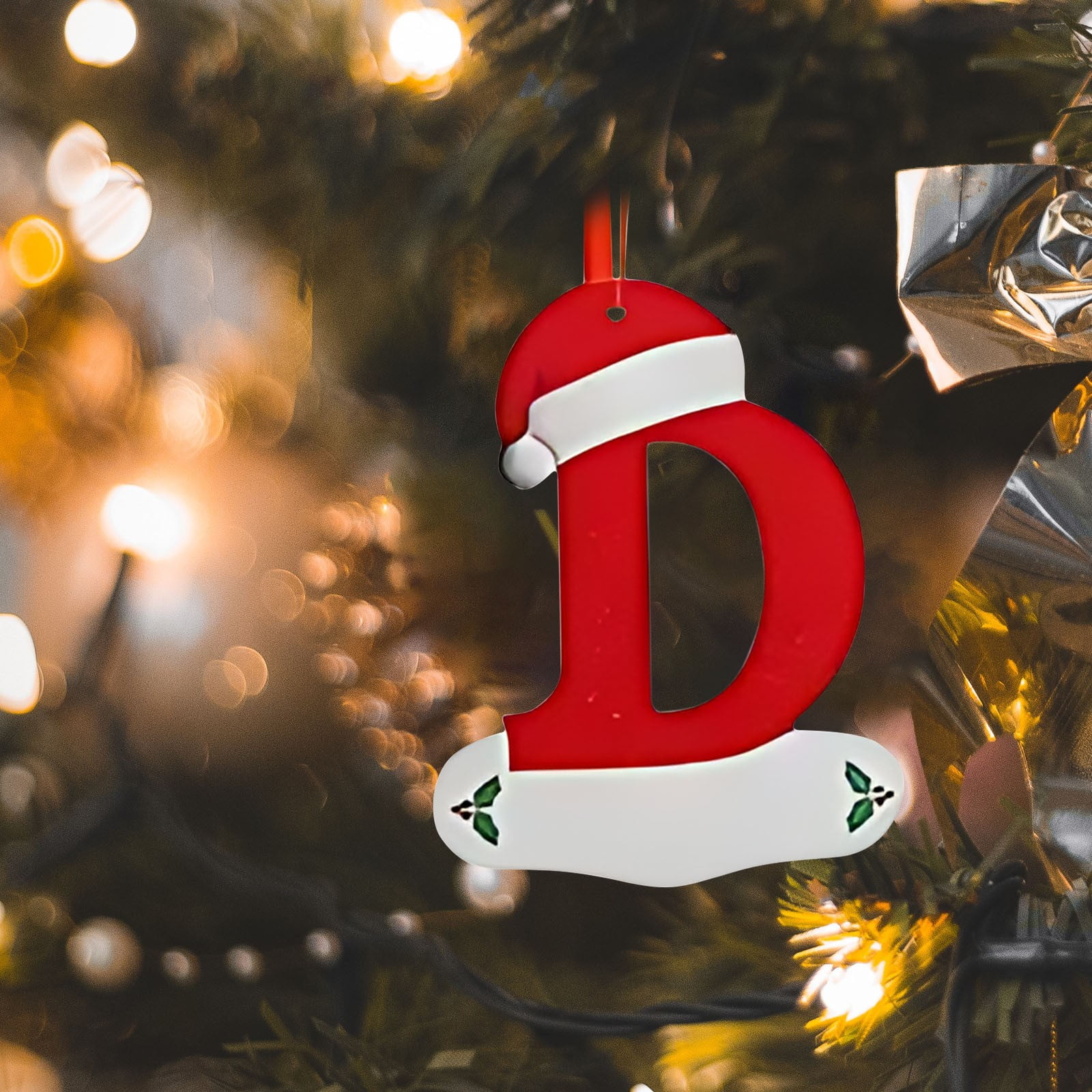 OEFNTAC Decorations Christmas Letter Hat Pendant 26 English Letter Tree ...