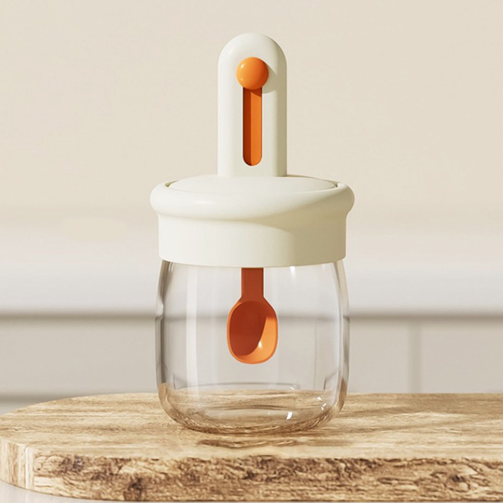 OEFNTAC Glass Condiment Dish Set with Lid Spoon Storage for Salt Pepper ...