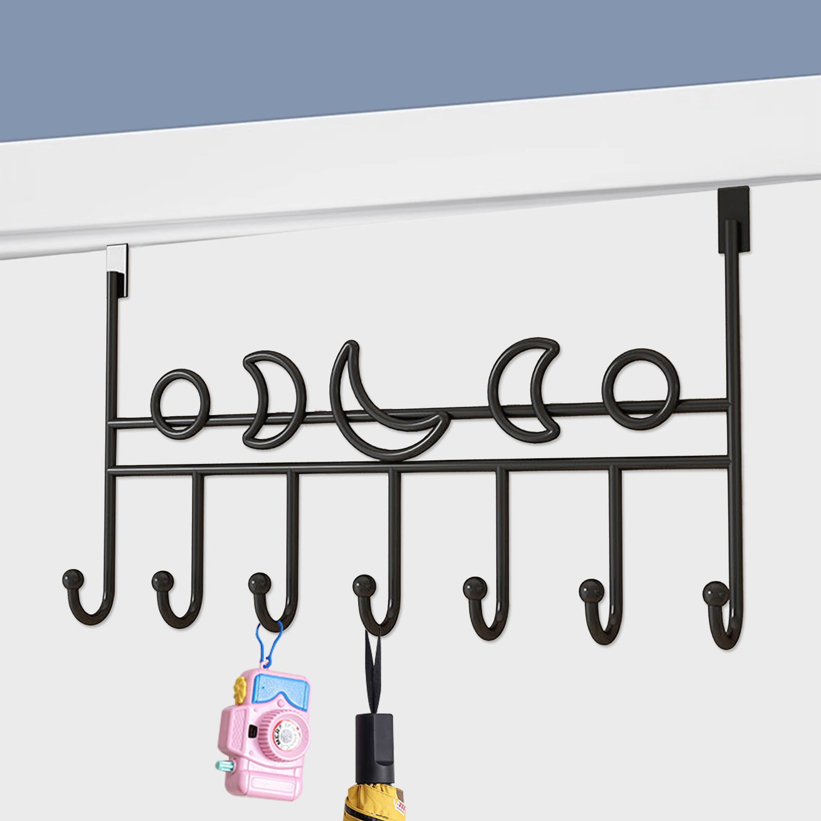 OEFNTAC Hooks Behind The Door Hanging Rack Shelves Door Back Type ...