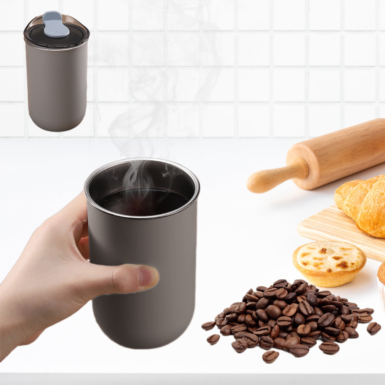 OEFNTAC Stainless Steel Coffee Cups Coffee Mug Portable Cups Mouthwash ...