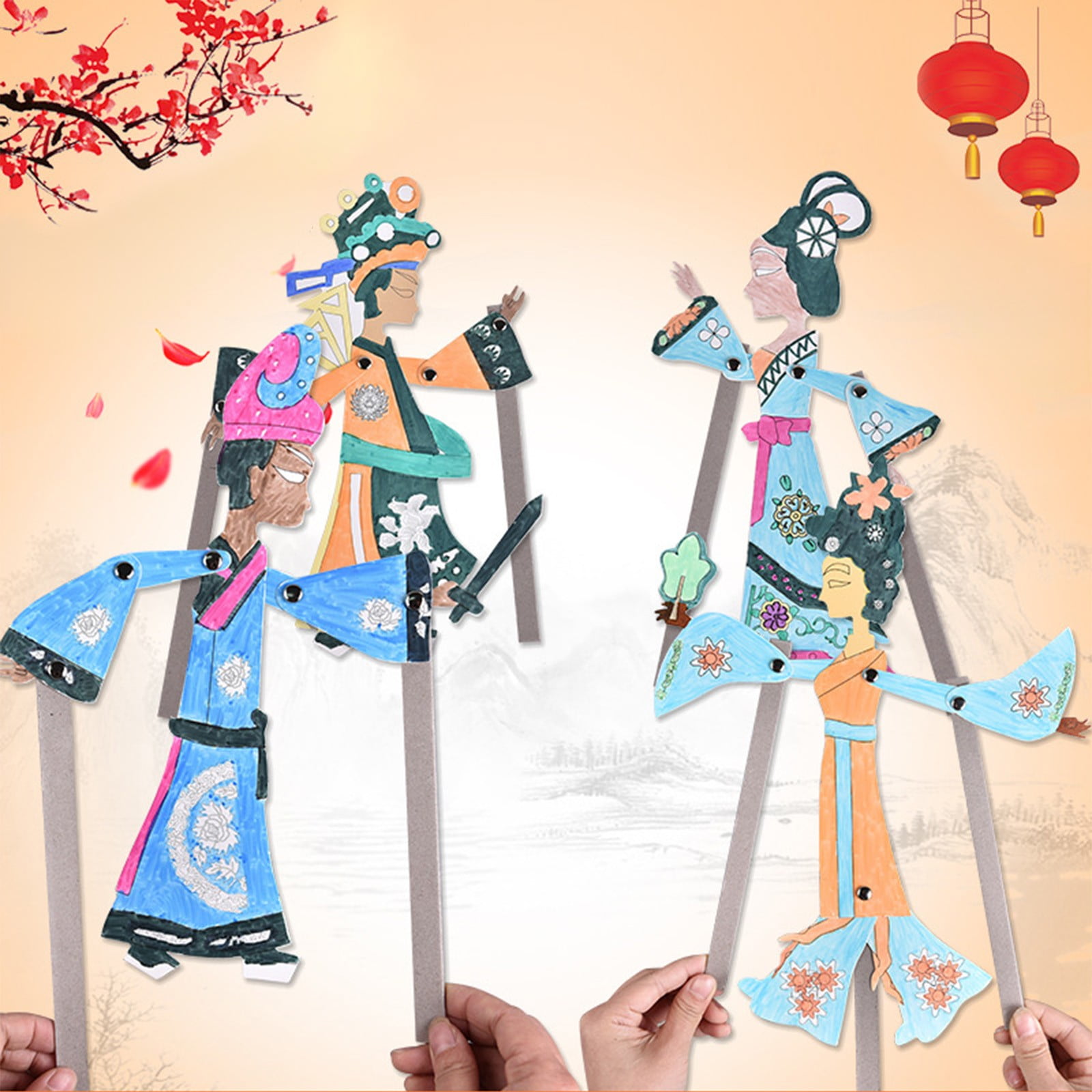 OEFNTAC Toys Children DIY Shadow Puppet Making Kit Cultural Art ...