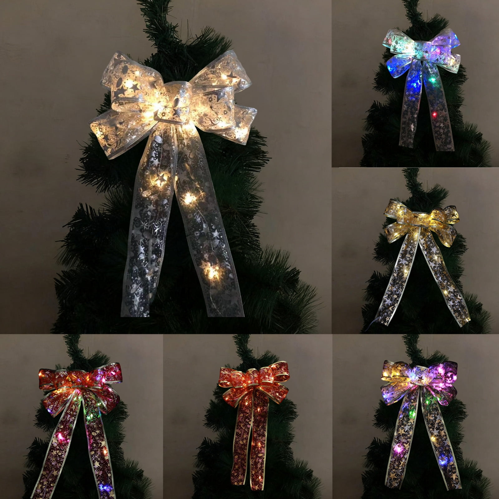 OEFNTAC Transparent Ribbon Bow 9.06x13.78in Extra Large Glowing ...