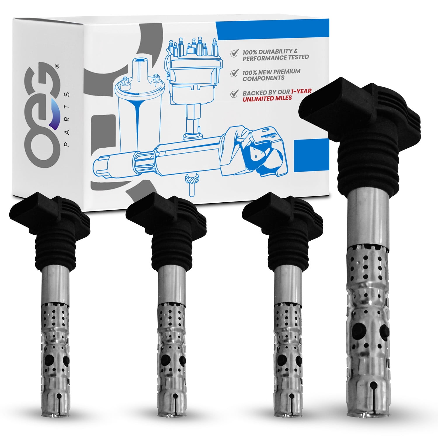OEG Parts New Pack of 4 Ignition Coils Replacement For Audi TT, TT ...