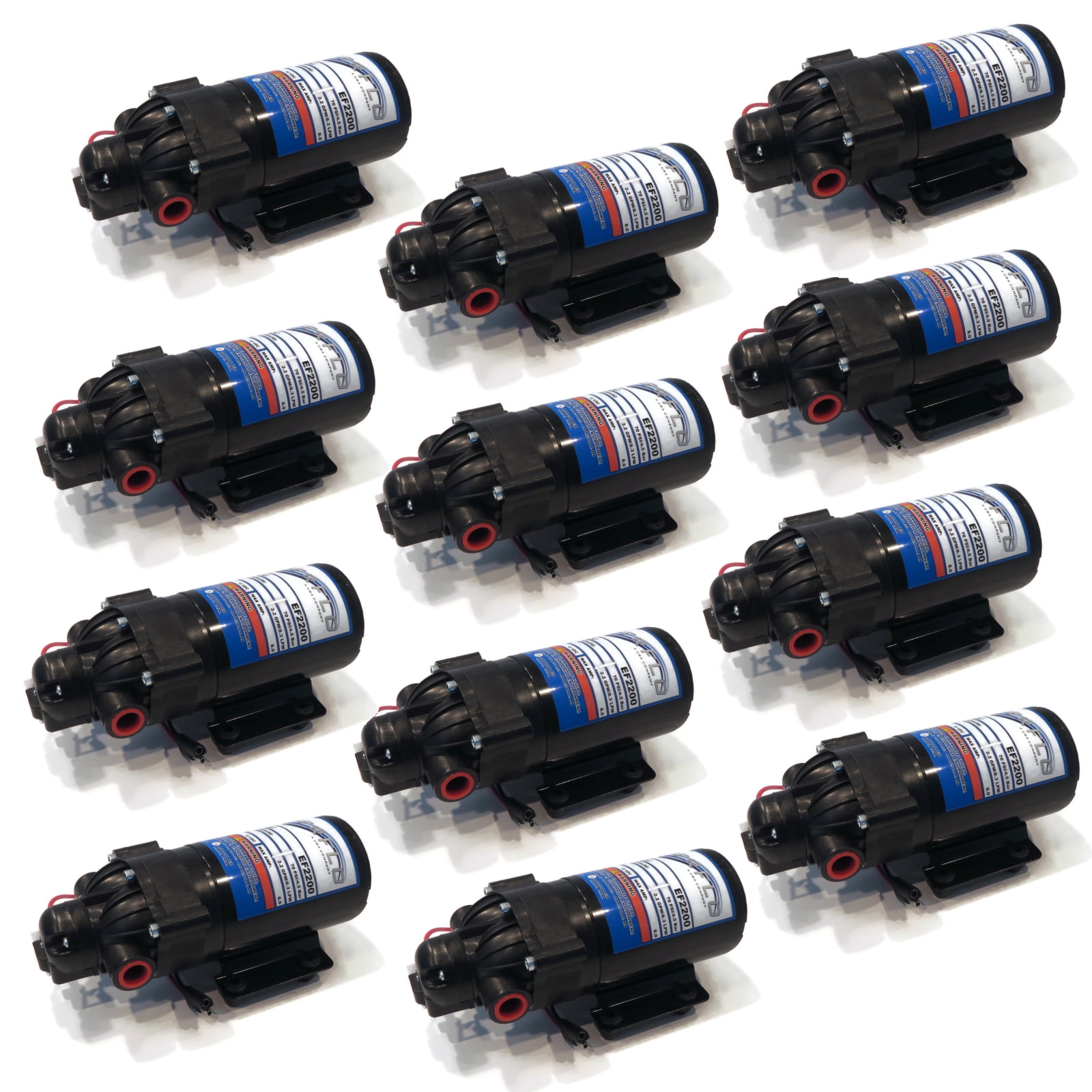 OEM | (12 Pack) Everflo 2.2 GPM, 12 Volt, Diaphragm Pump EF2200, EF2200 ...