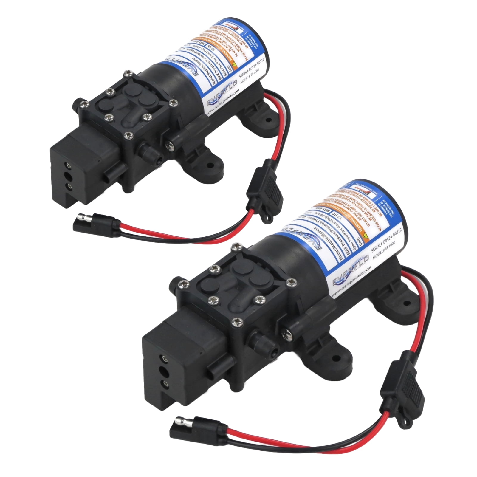 OEM (2 Pack) Everflo 12V Diaphragm Pump EF1000-BC, EF1000BC, D0319-3131 ...