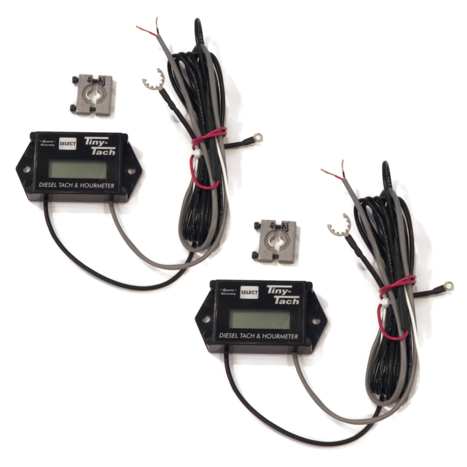 OEM (2 Pack) Tachometer/Hour Meter with 1/4" Transducer for Diesel 12 ...