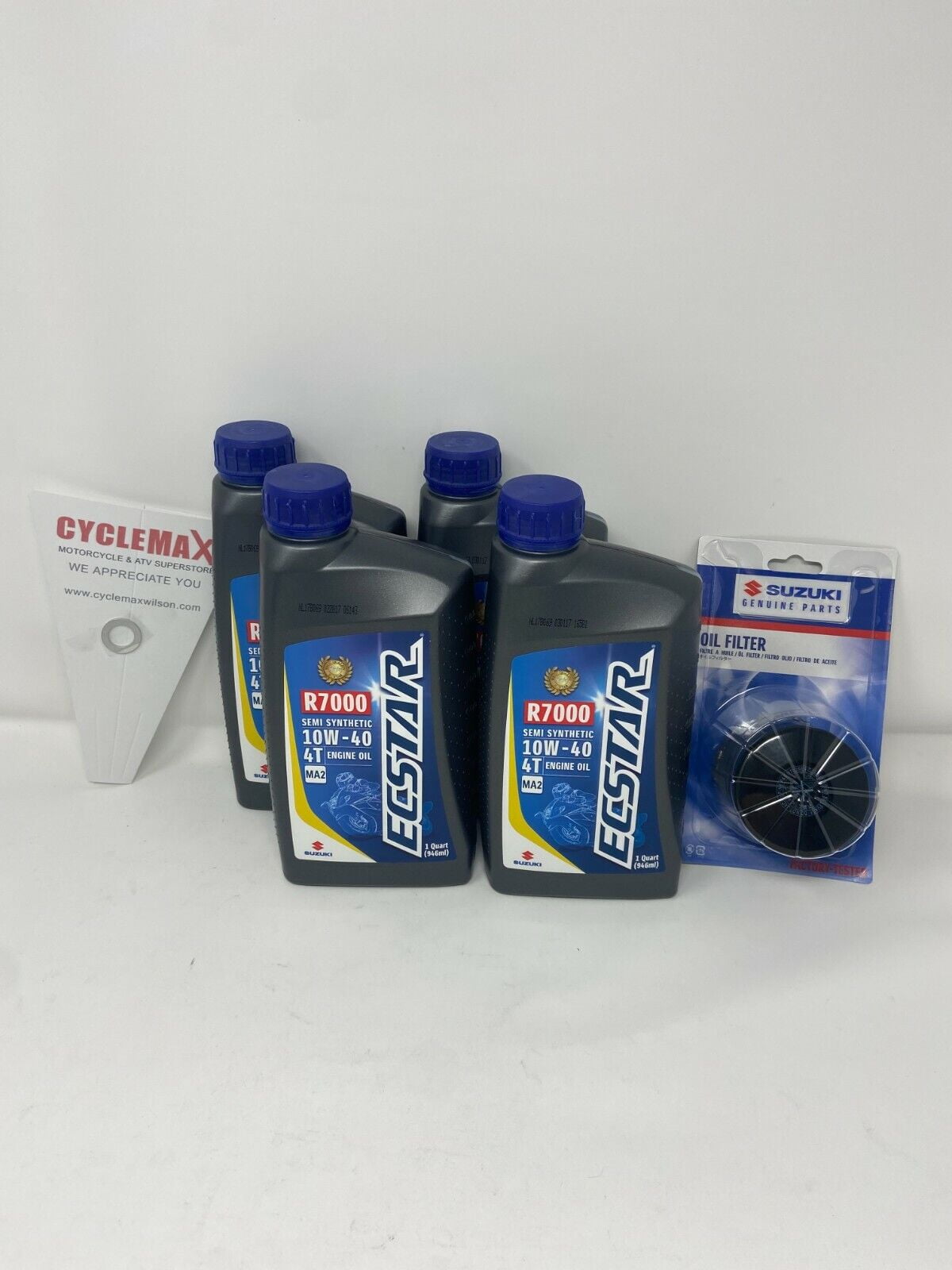 OEM 2001-2021 Suzuki GSX-R1000 10w40 Semi Synthetic Oil Change Kit ...