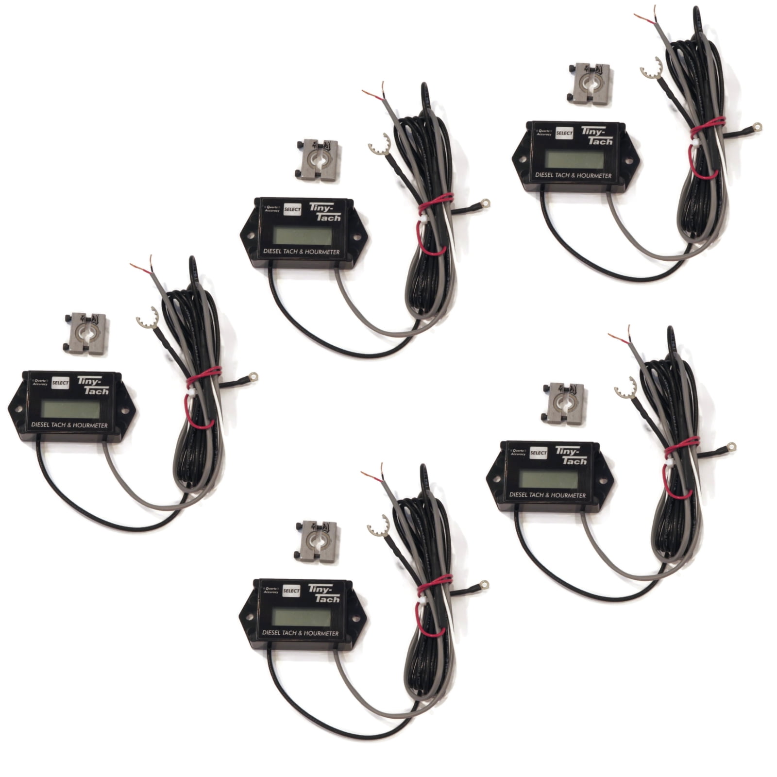 OEM (5 Pack) Tachometer/Hour Meter with 1/4" Transducer for Diesel 12 ...