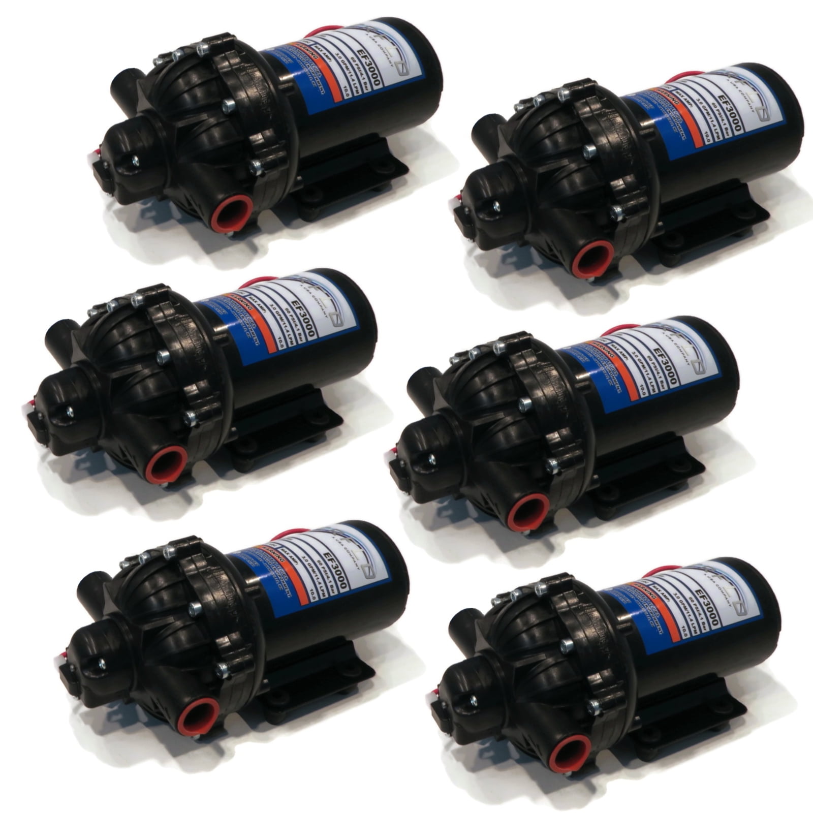 OEM | (6 Pack) Everflo 3.0 GPM, 12 Volt, Diaphragm Pump EF3000, EF3000-BOX, EF3000BOX - Walmart.com