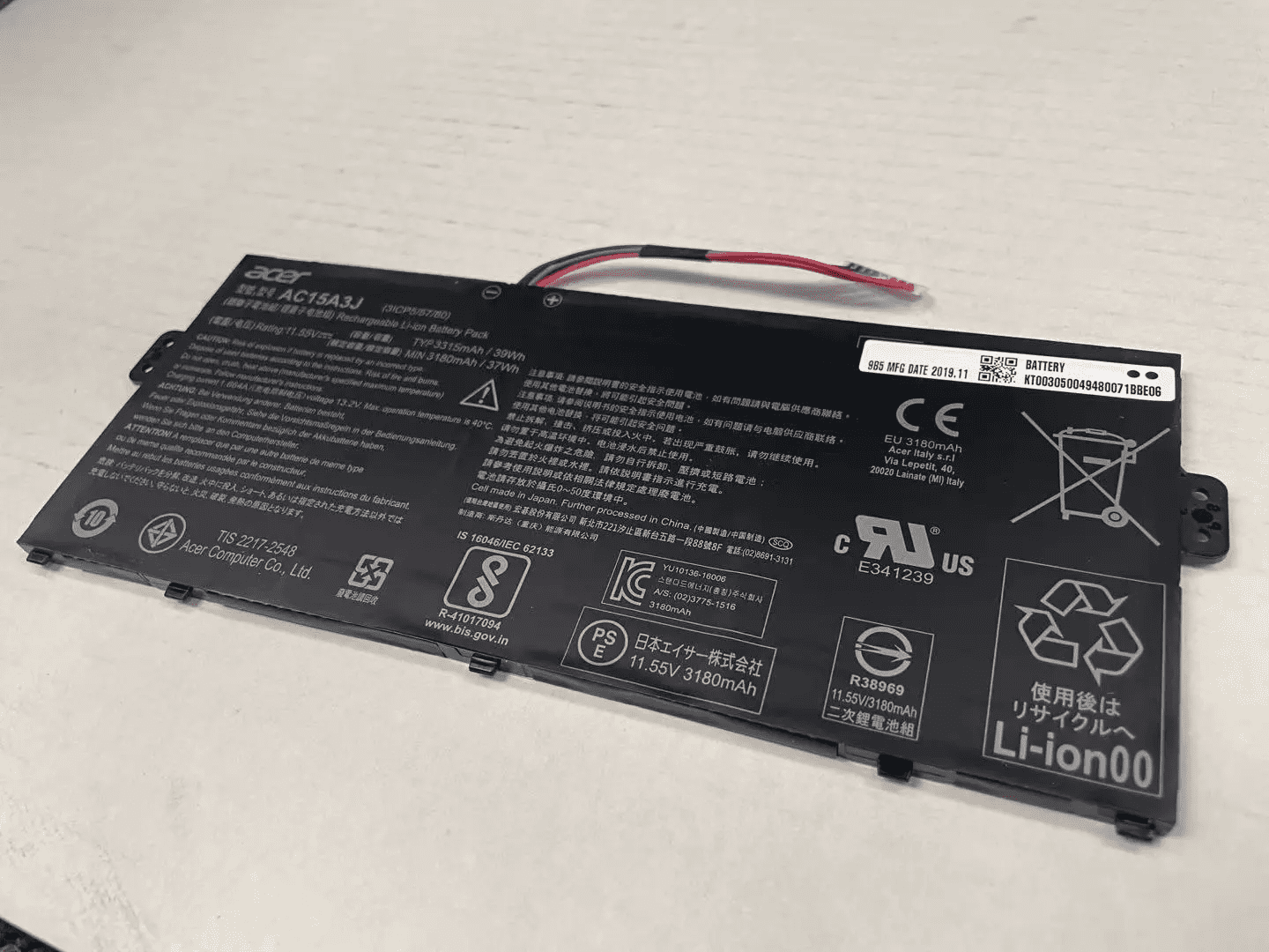 OEM AC15A3J Battery For Acer Chromebook 11 CB3-131 C735 C735-C7Y9 ...