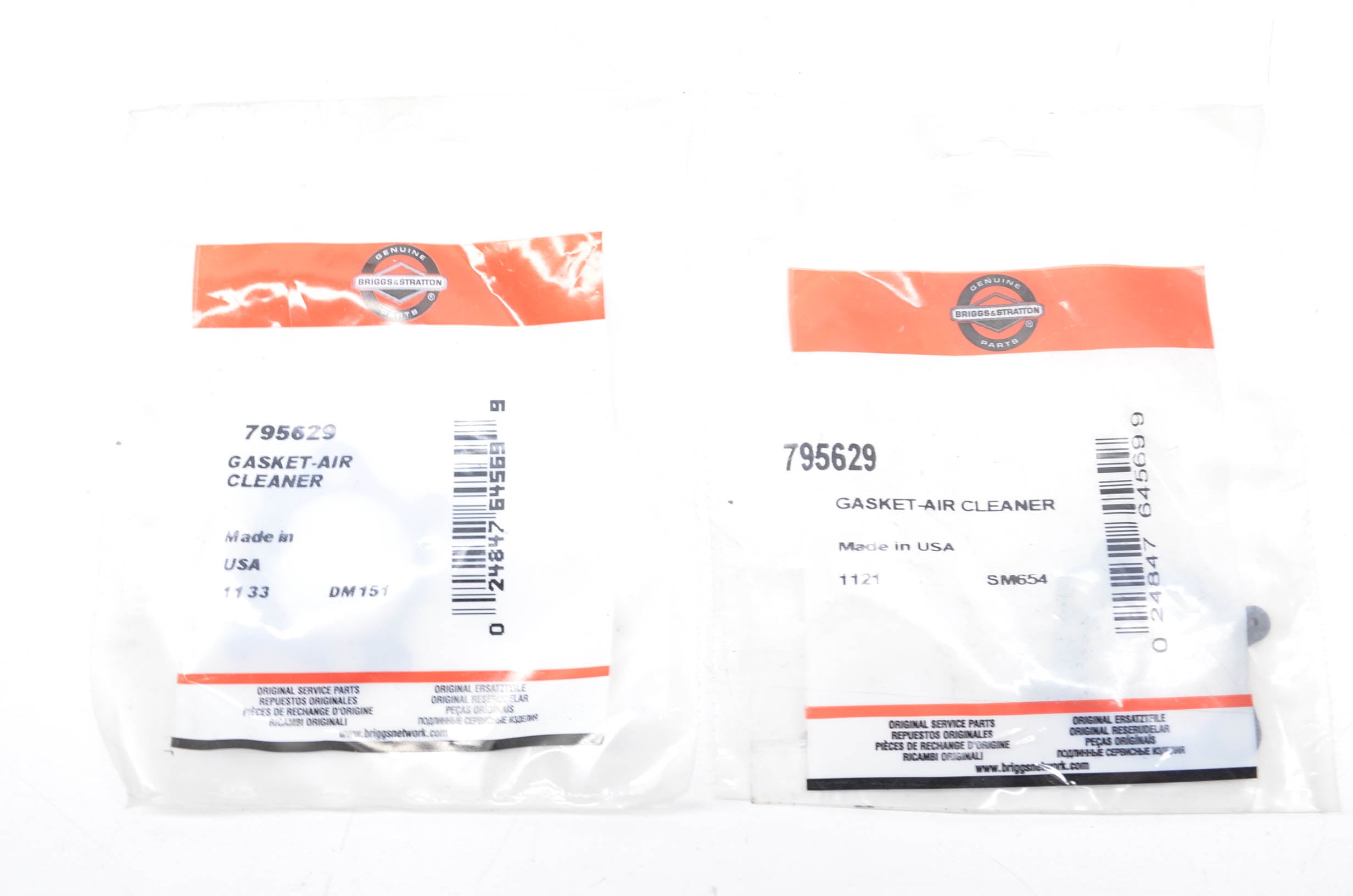 OEM Briggs & Stratton 795629 Gasket Qty 2 NOS - Walmart.com