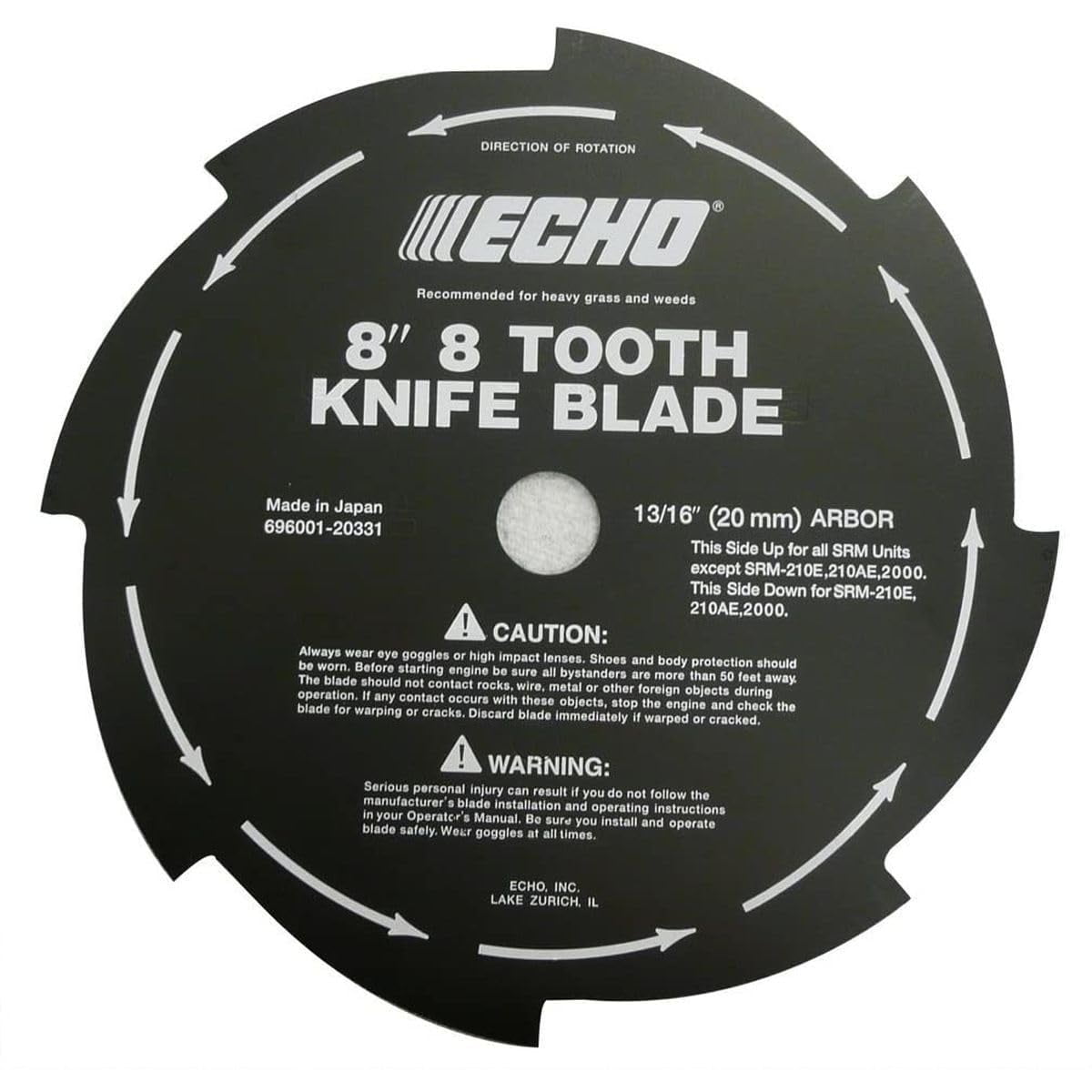 - OEM ЕCHО 8 in. 8-Tooth Grass&Weed Blade 69600120331 for SRM Trimmers ...