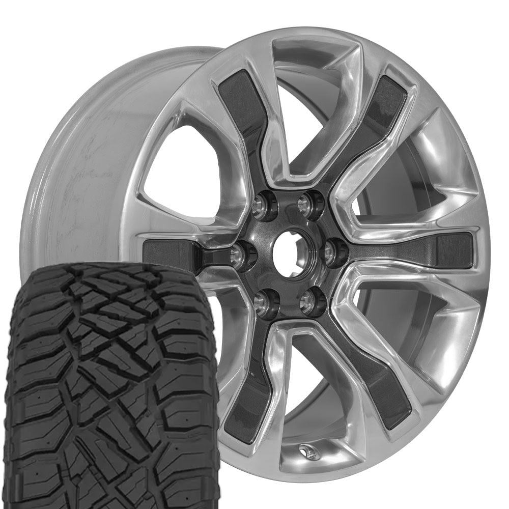 OEM DG74 20 Inch Rims and Tires Fit Ram 1500 6x139.7 20x9 Gloss ...