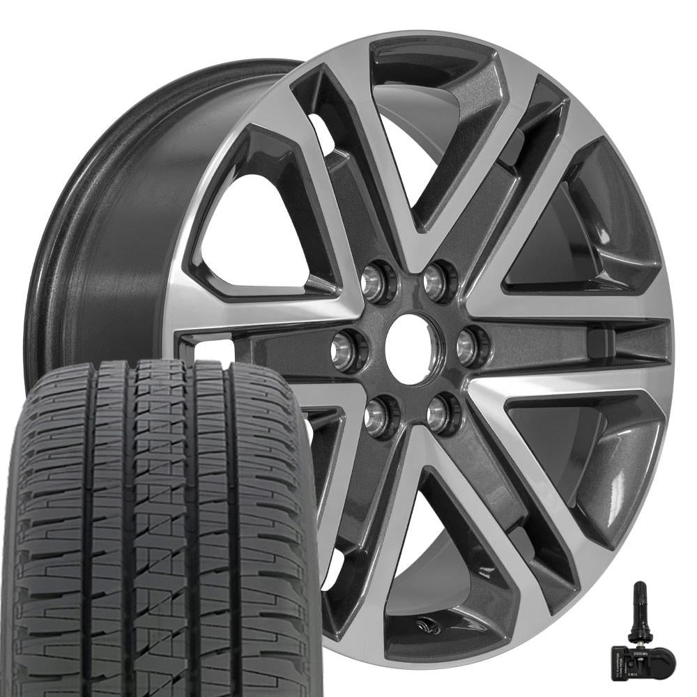 OEM FR64 20 Inch Rims and Tires Fit F-150 6x135 20x8.5 Gloss Gunmetal ...