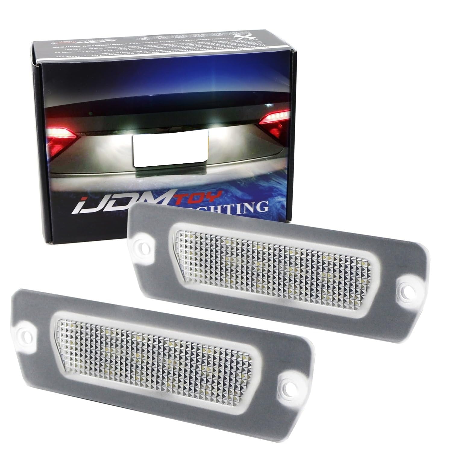 OEM-Fit White 18-SMD Full LED License Plate Light Assembly For Maserati ...