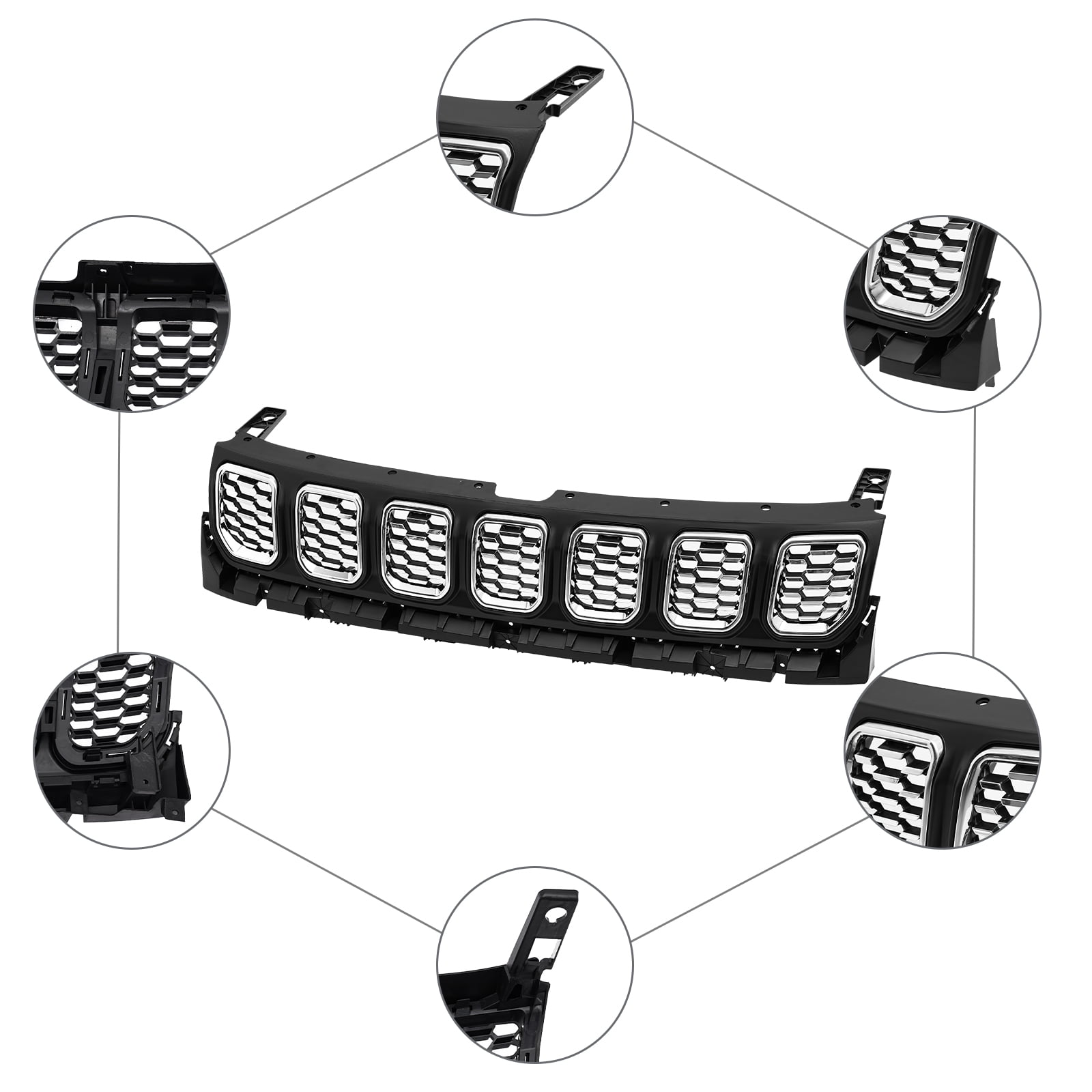 OEM Front Upper Grille Radiator Shutter for 2022-2023 Jeep Compass ...