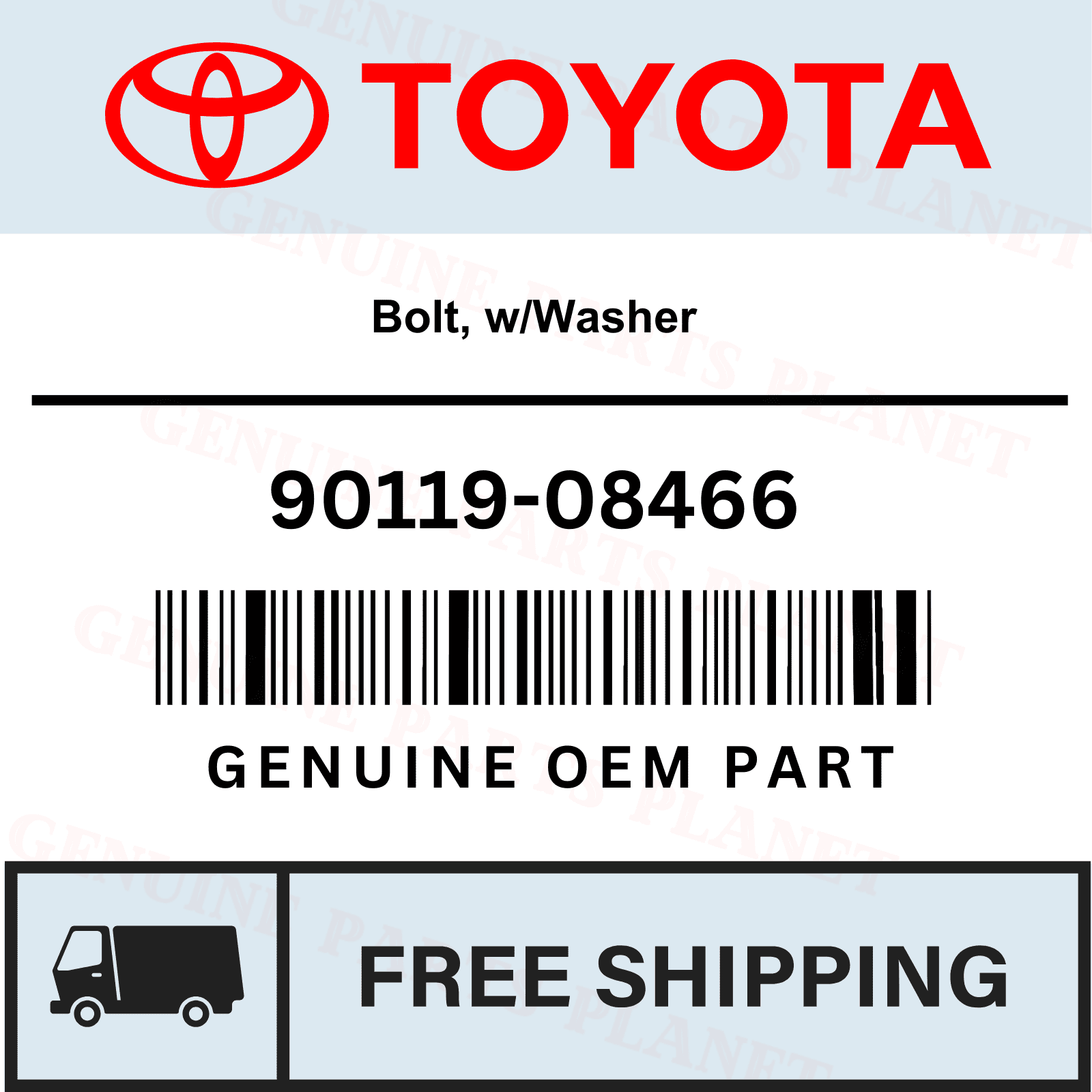 OEM GENUINE TOYOTA 1984-2001 Bolt, w/Washer - 90119-08466 - Walmart.com