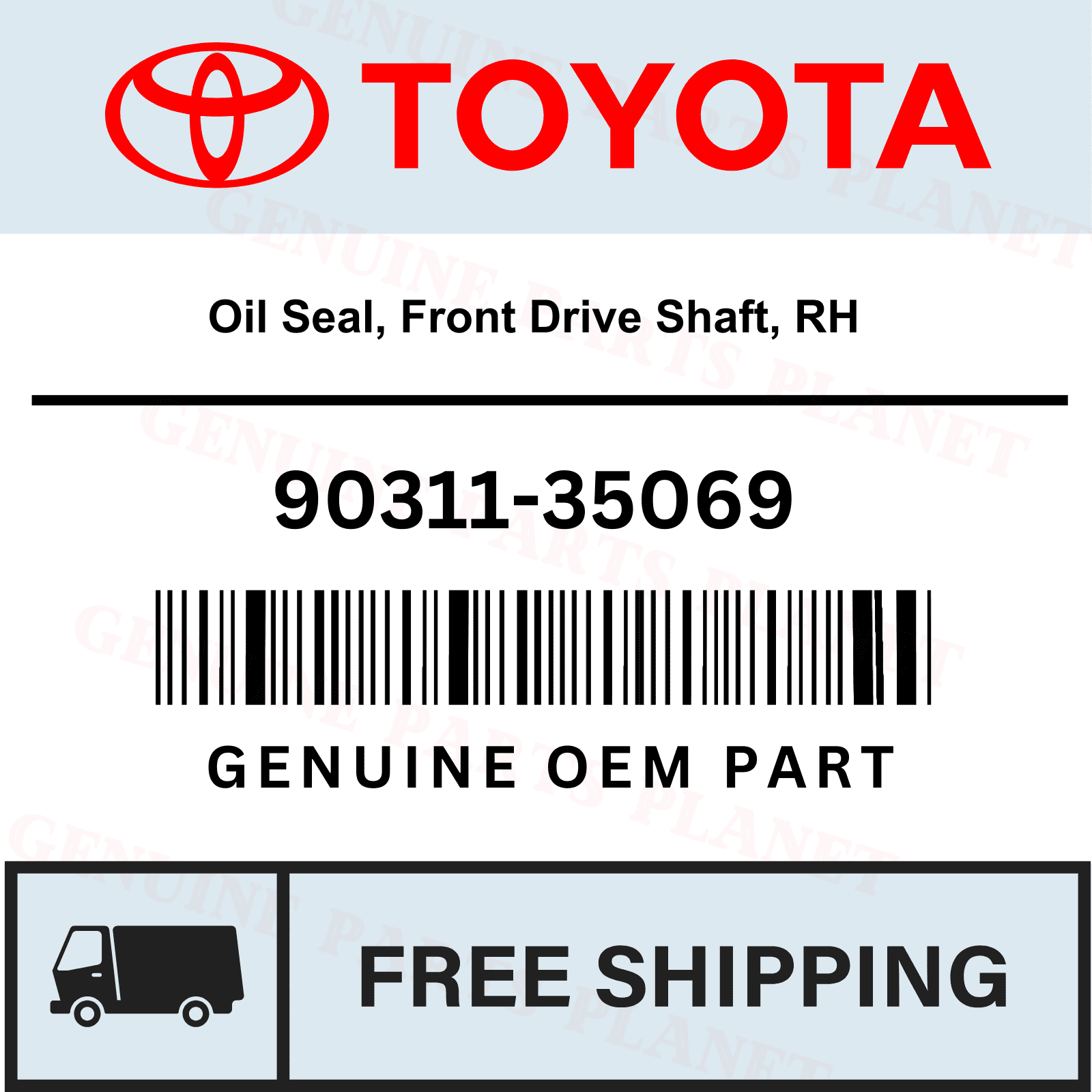 OEM GENUINE TOYOTA 2004-2019 Oil Seal, Front Drive Shaft, RH - 90311 ...