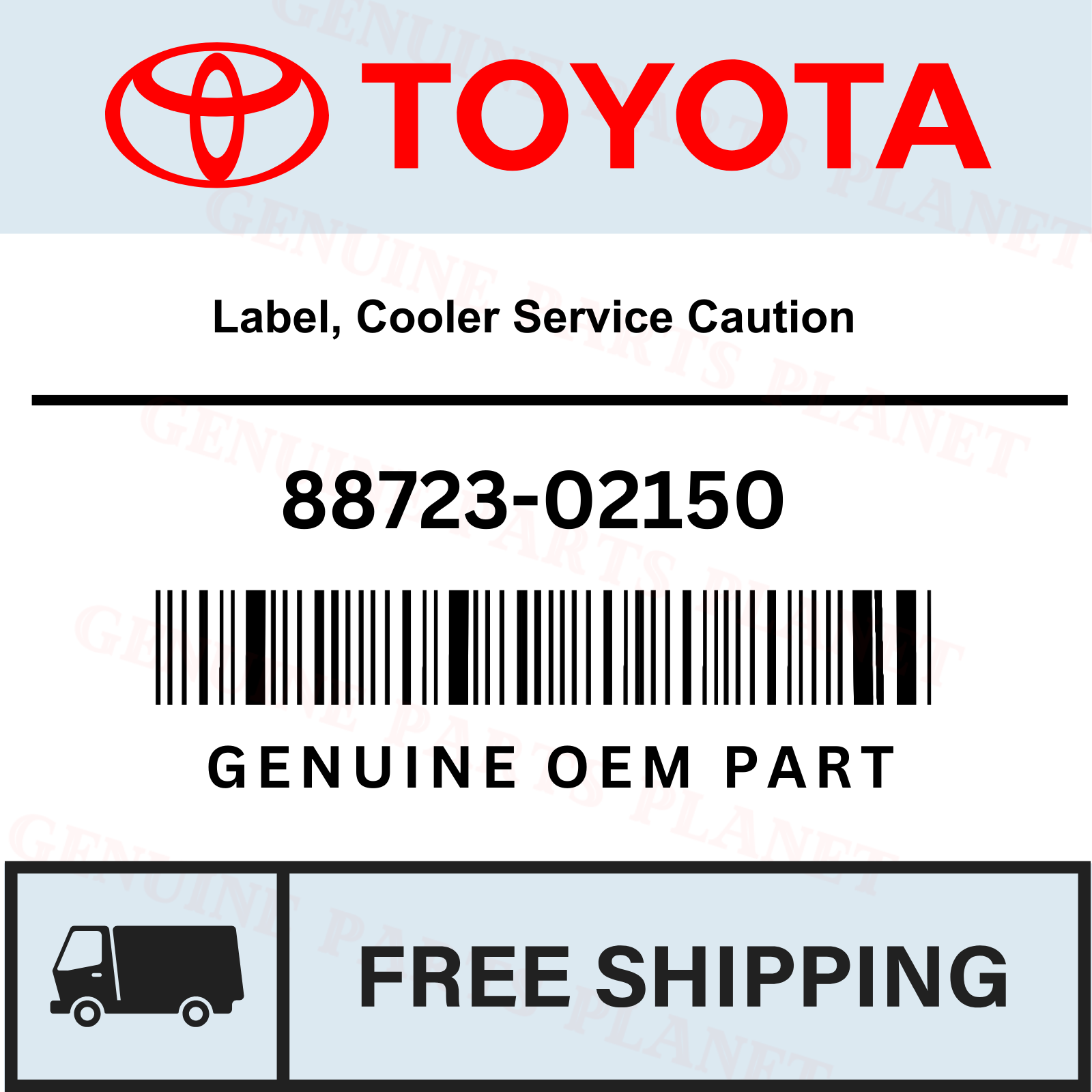 OEM GENUINE TOYOTA 2008-2016 Label, Cooler Service Caution - 88723 ...