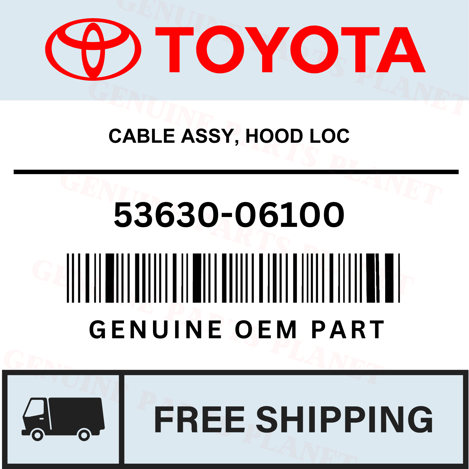 OEM GENUINE TOYOTA CABLE ASSY, HOOD LOC - 53630-06100 - Walmart.com