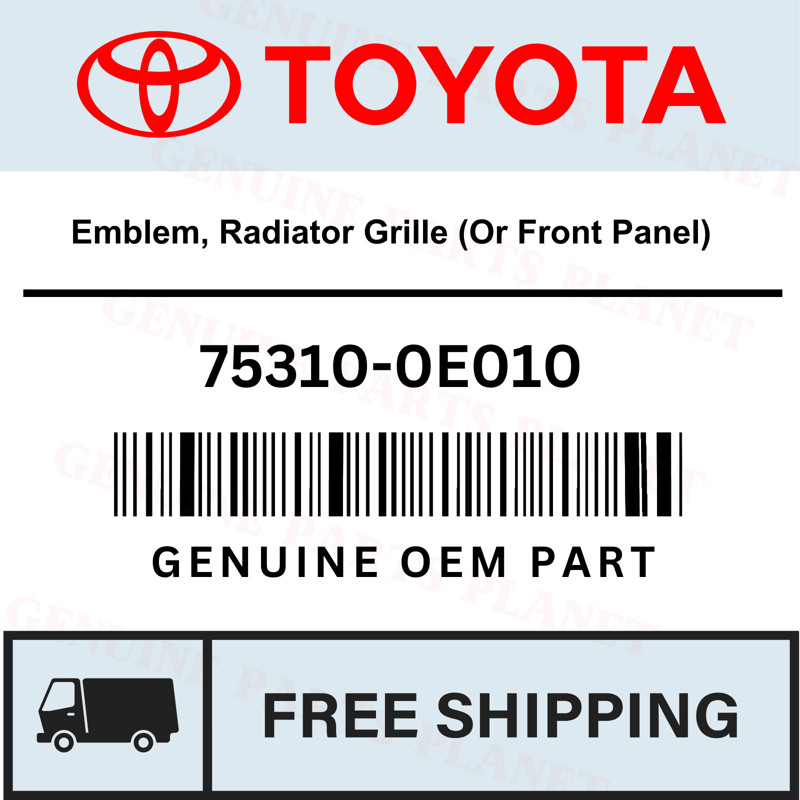 OEM GENUINE TOYOTA Highlander 2014-2017 Emblem, Radiator Grille (Or ...
