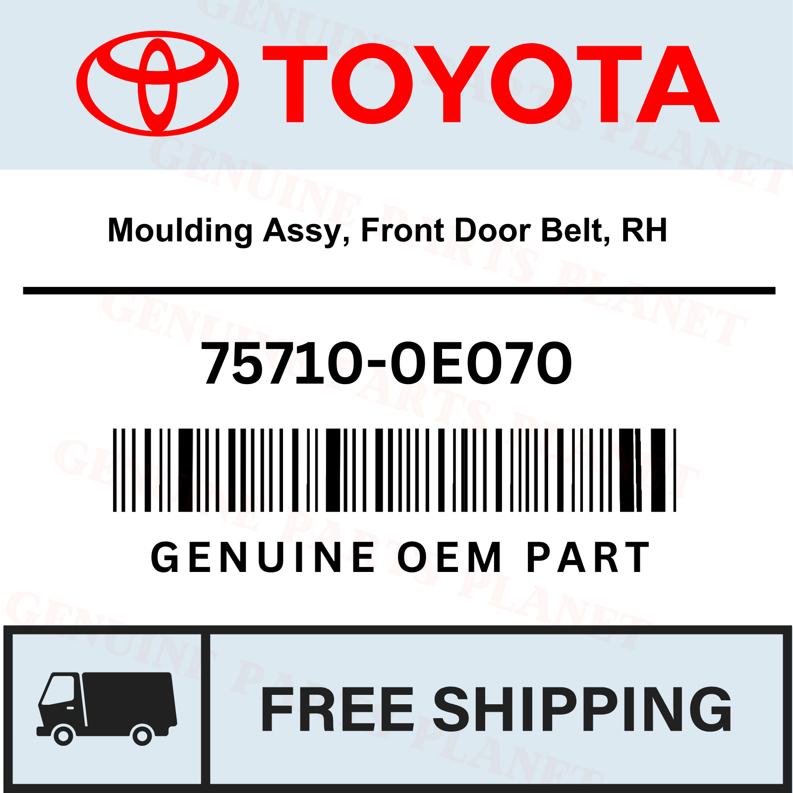 OEM GENUINE TOYOTA Highlander 2014-2019 Moulding Assy, Front Door Belt ...