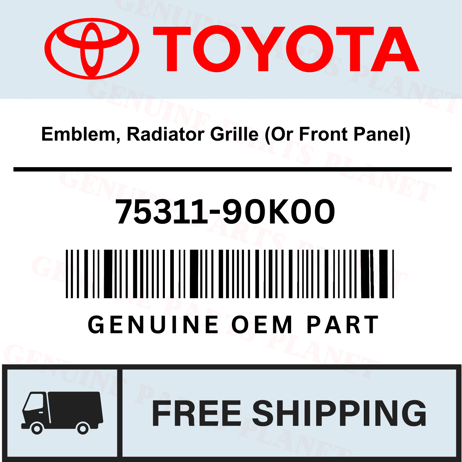 OEM GENUINE TOYOTA Land Cruiser 1985-1987 Emblem, Radiator Grille (Or ...