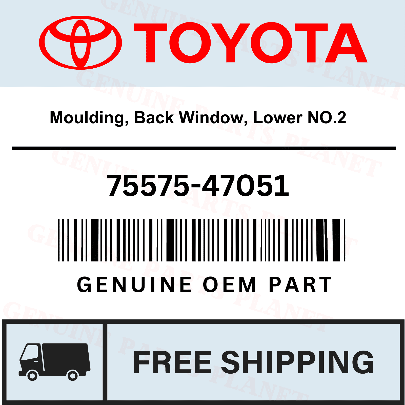 OEM GENUINE TOYOTA Prius 2016-2022 Moulding, Back Window, Lower NO.2 ...