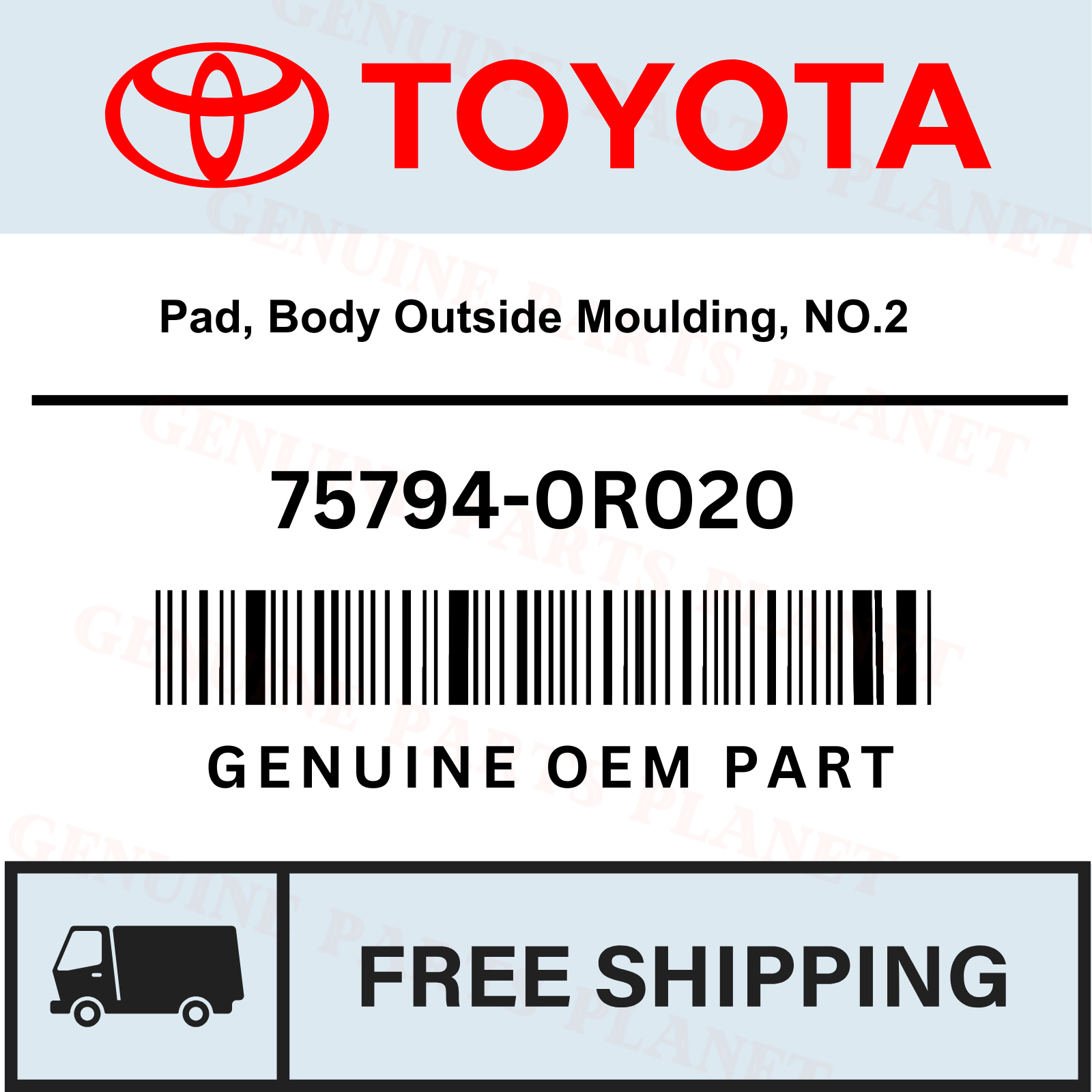 OEM GENUINE TOYOTA RAV4 2015-2018 Pad, Body Outside Moulding, NO.2 ...