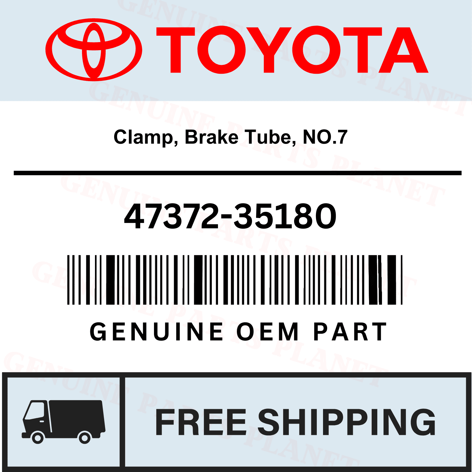 OEM GENUINE TOYOTA Tacoma 2000-2004 Clamp, Brake Tube, NO.7 - 47372 ...