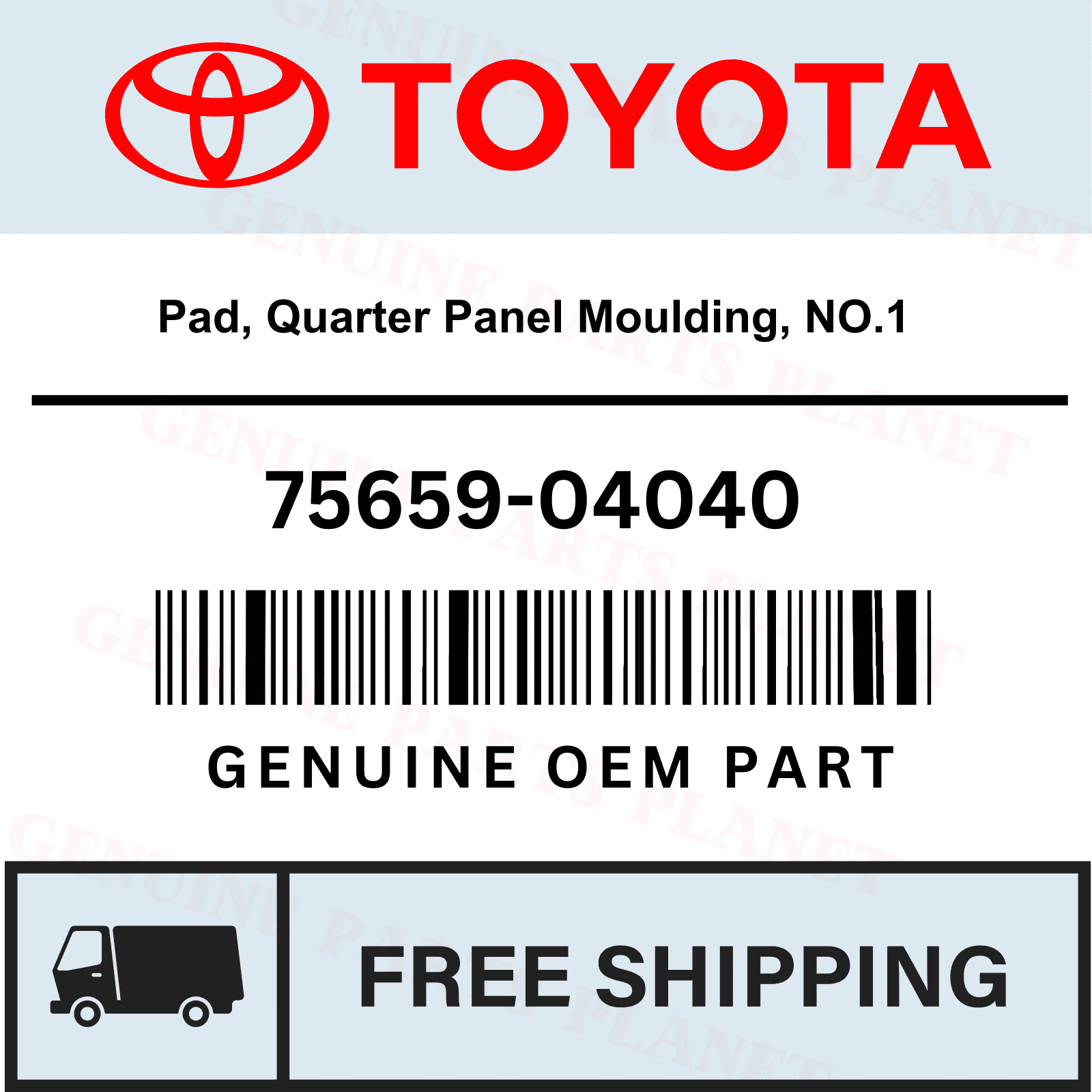 OEM GENUINE TOYOTA Tacoma 2005-2016 Pad, Quarter Panel Moulding, NO.1 ...