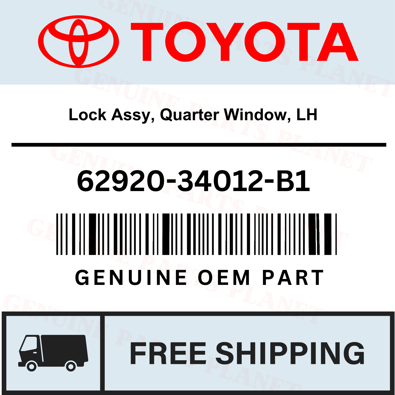OEM GENUINE TOYOTA Tundra 2000-2006 Lock Assy, Quarter Window, LH - 62920-34012-B1 - Walmart.com