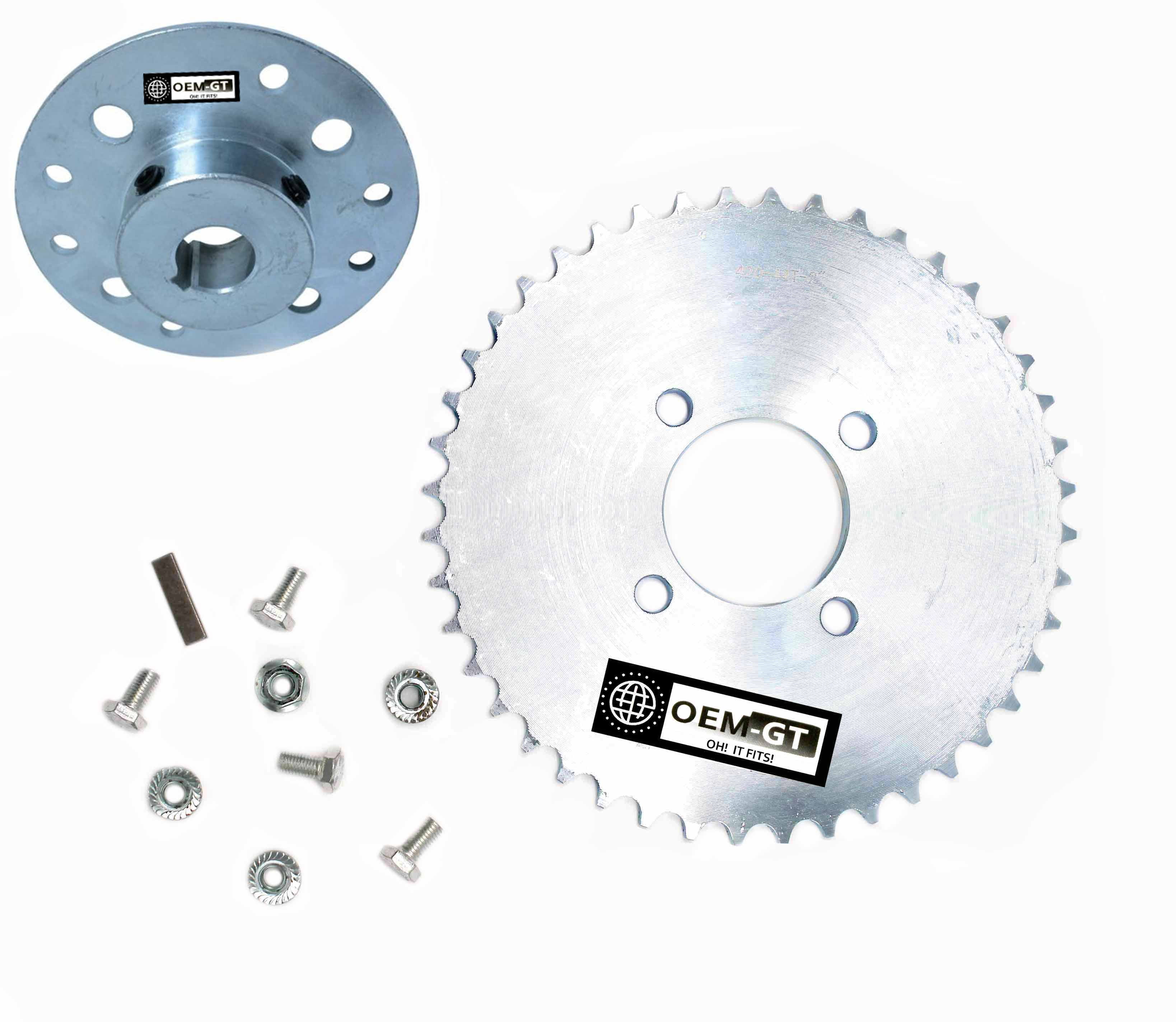 OEM-GT Rear Sprocket & Hub For Mini Bike Go Kart 44 Tooth for 40/41/420 ...