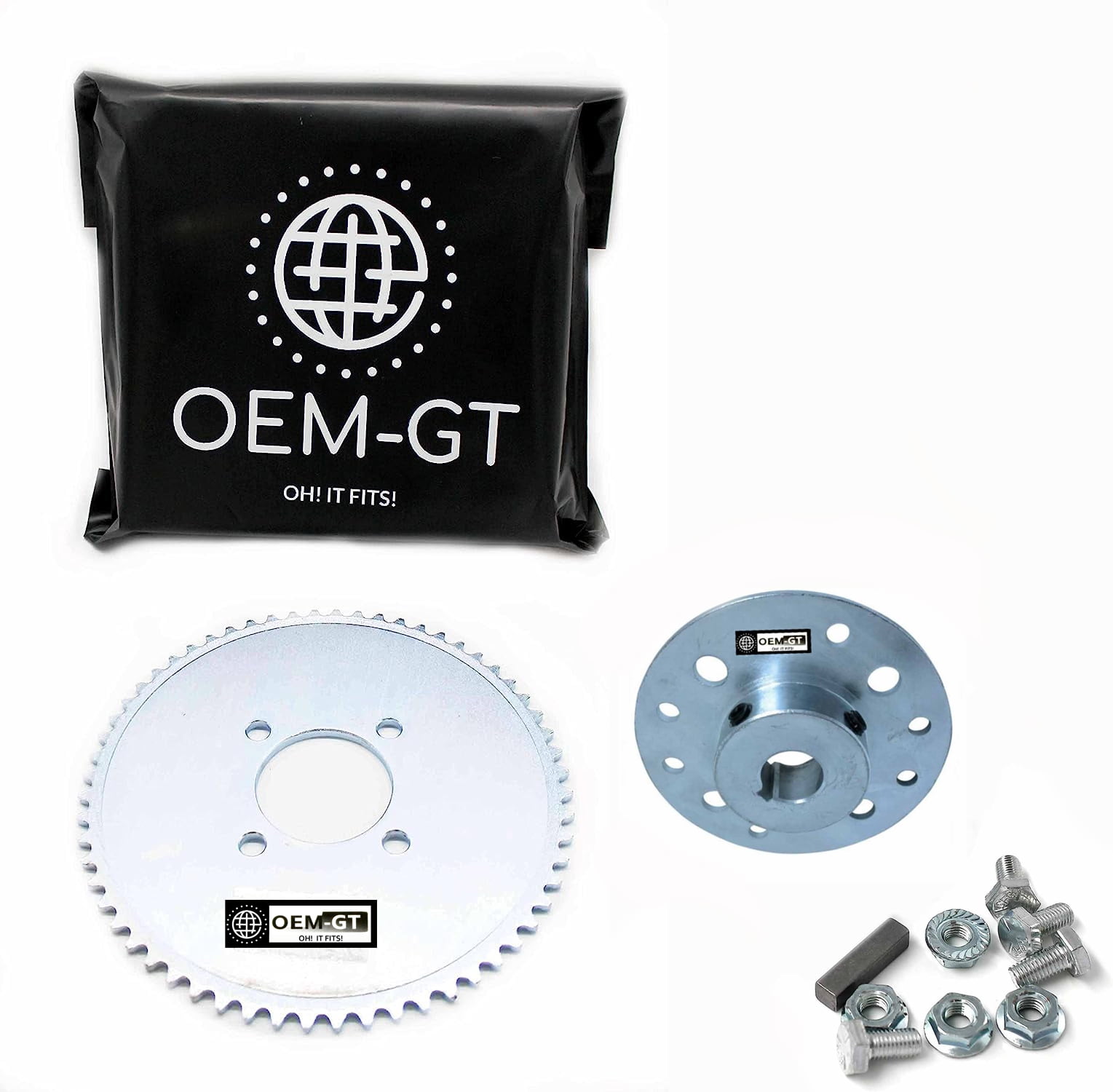 OEM-GT Rear Sprocket & Hub Set For Mini Bike Go Kart 60 Tooth For 35 ...