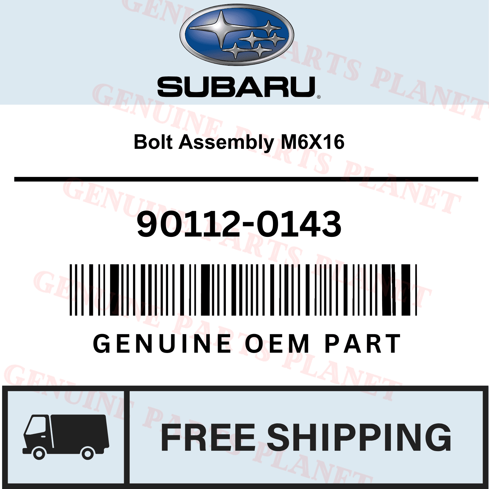 OEM Genuine Subaru 2007-2021 Bolt Assembly M6X16 - 90112-0143 - Walmart.com
