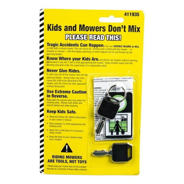 OEM Husqvarna 532411935 Ignition Key Set of 2 & Chain Fits Craftsman ...