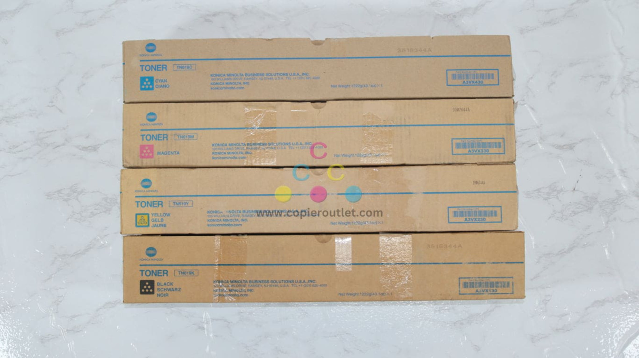 OEM Konica TN619 CMYK Toner Set Accurio Press C1060 C1070 C2060 C2070 ...