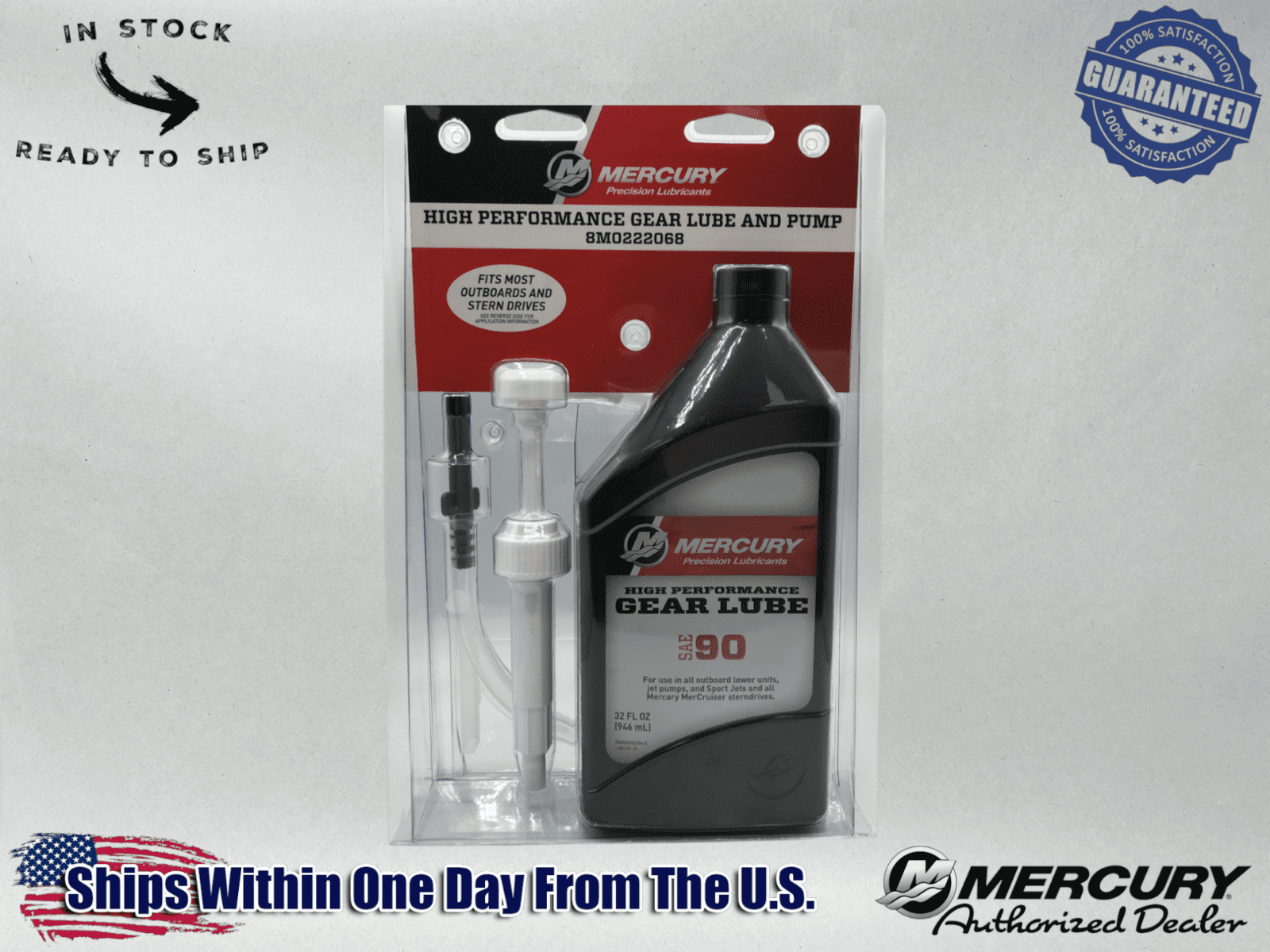 OEM Mercury-Mercruiser 92-8M0222068 SAE 90 High Performance Gear Lube ...