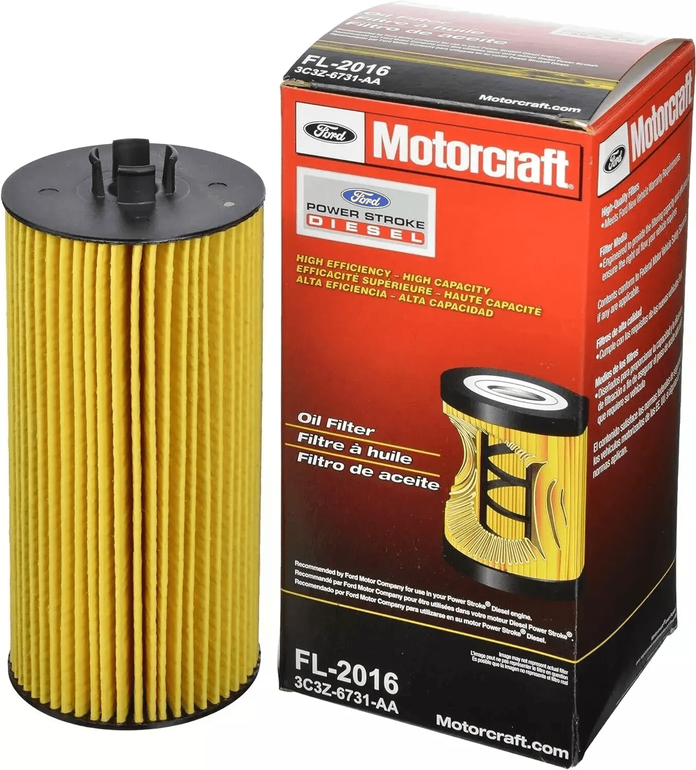 OEM Motorcraft Oil Filter FL-2016 PowerStroke NEW For Ford 6.0L 6.4L ...