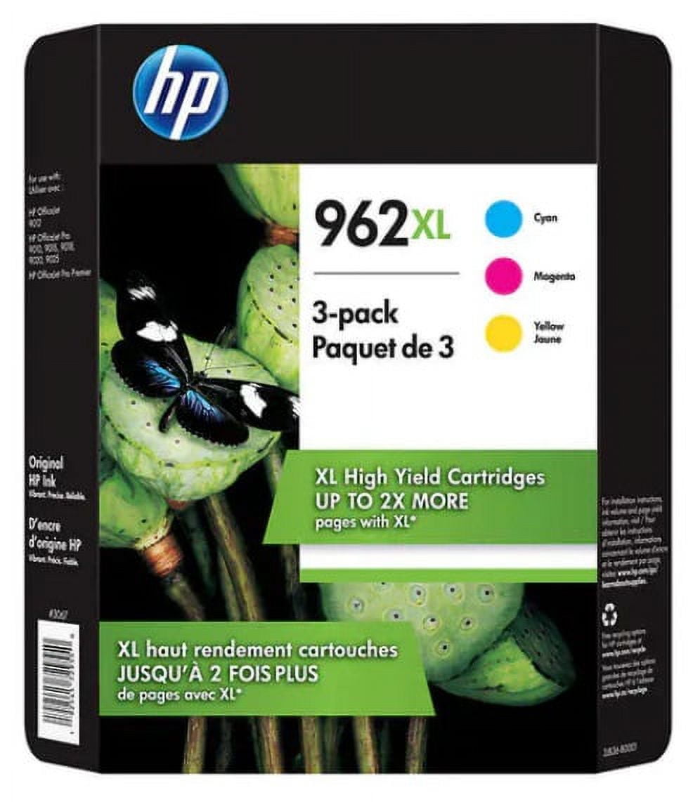 Original 962XL Cyan, Yellow, Magenta Ink Cartridges - 3 Pack for HP ...