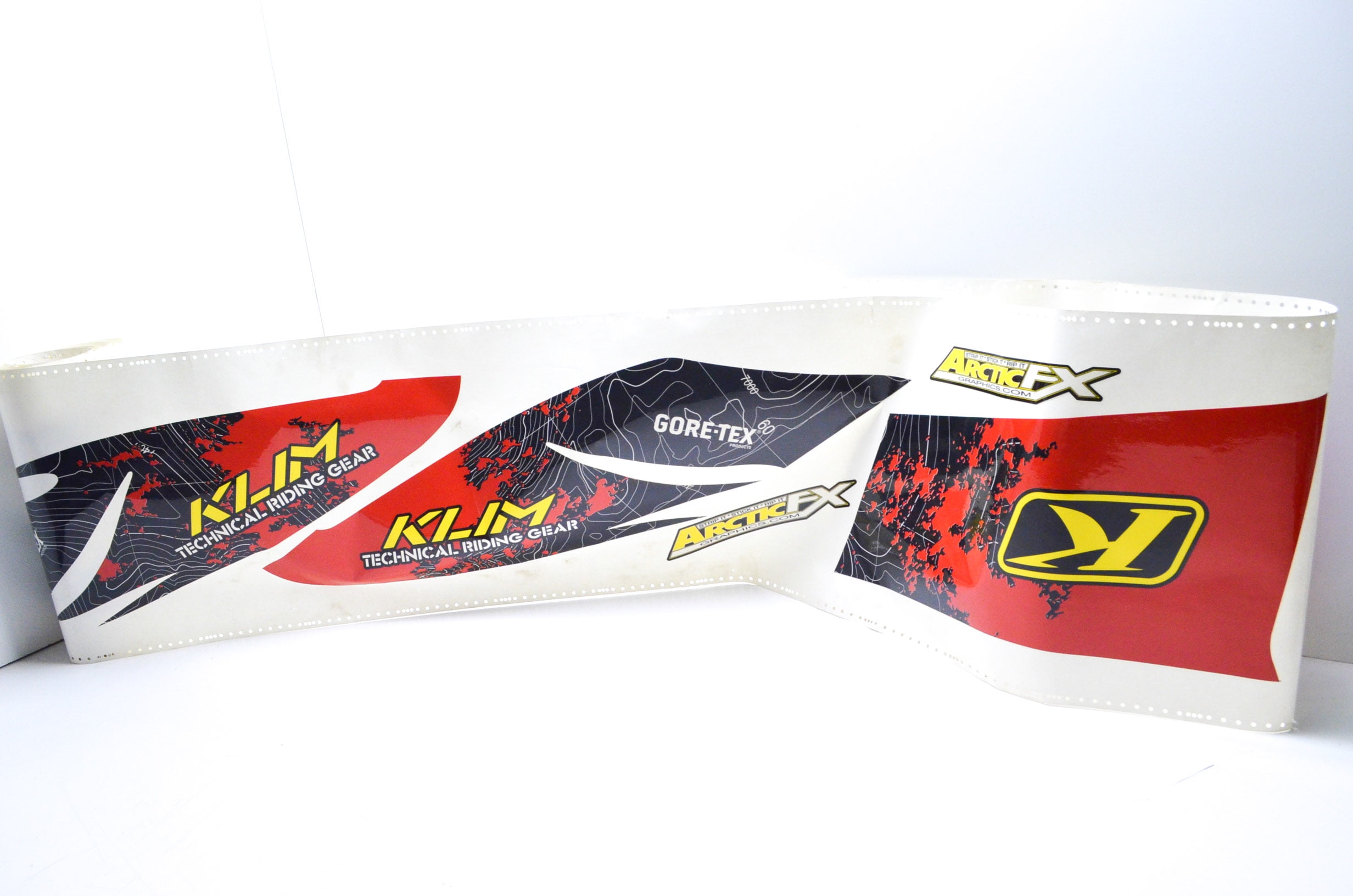 OEM Polaris ArcticFX Red IQ RMK Klim Sled Wrap Decal Kit for Black Hood ...