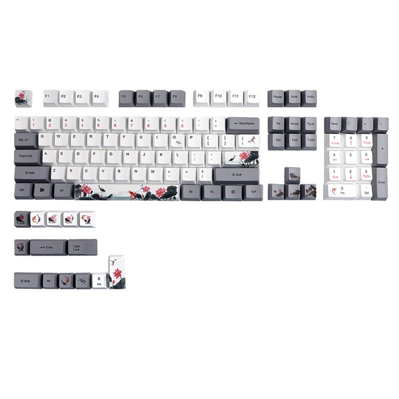 OEM Profile Keycaps Thick PBT Koi Fish Theme Keycap 118 Key PBT Keycap ...