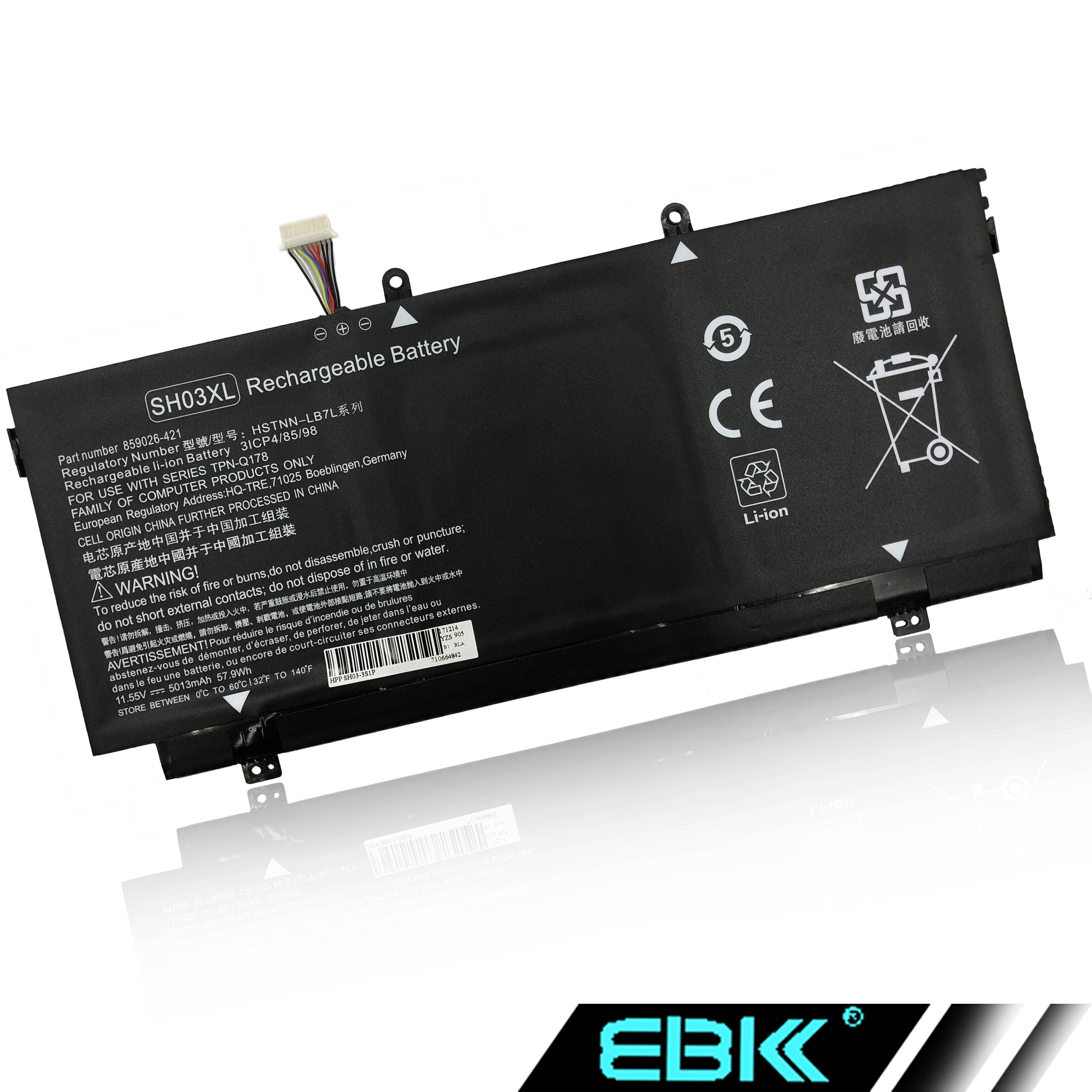 Ebk Trading Laptop Replacement Battery, OEM Quality for HP SH03 SH03XL ...