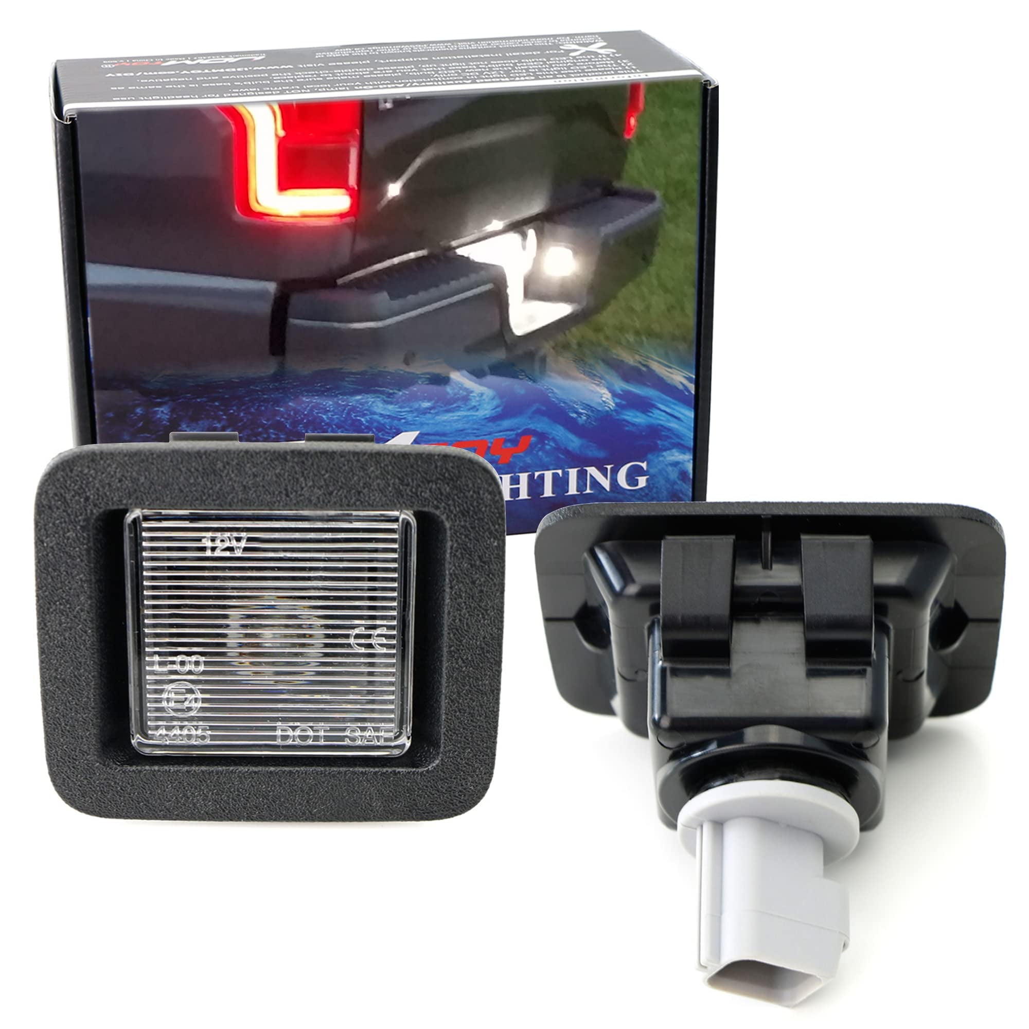 OEM-Replace Clear Lens License Plate Lamps Assy For 2015-2020 Ford F150 ...