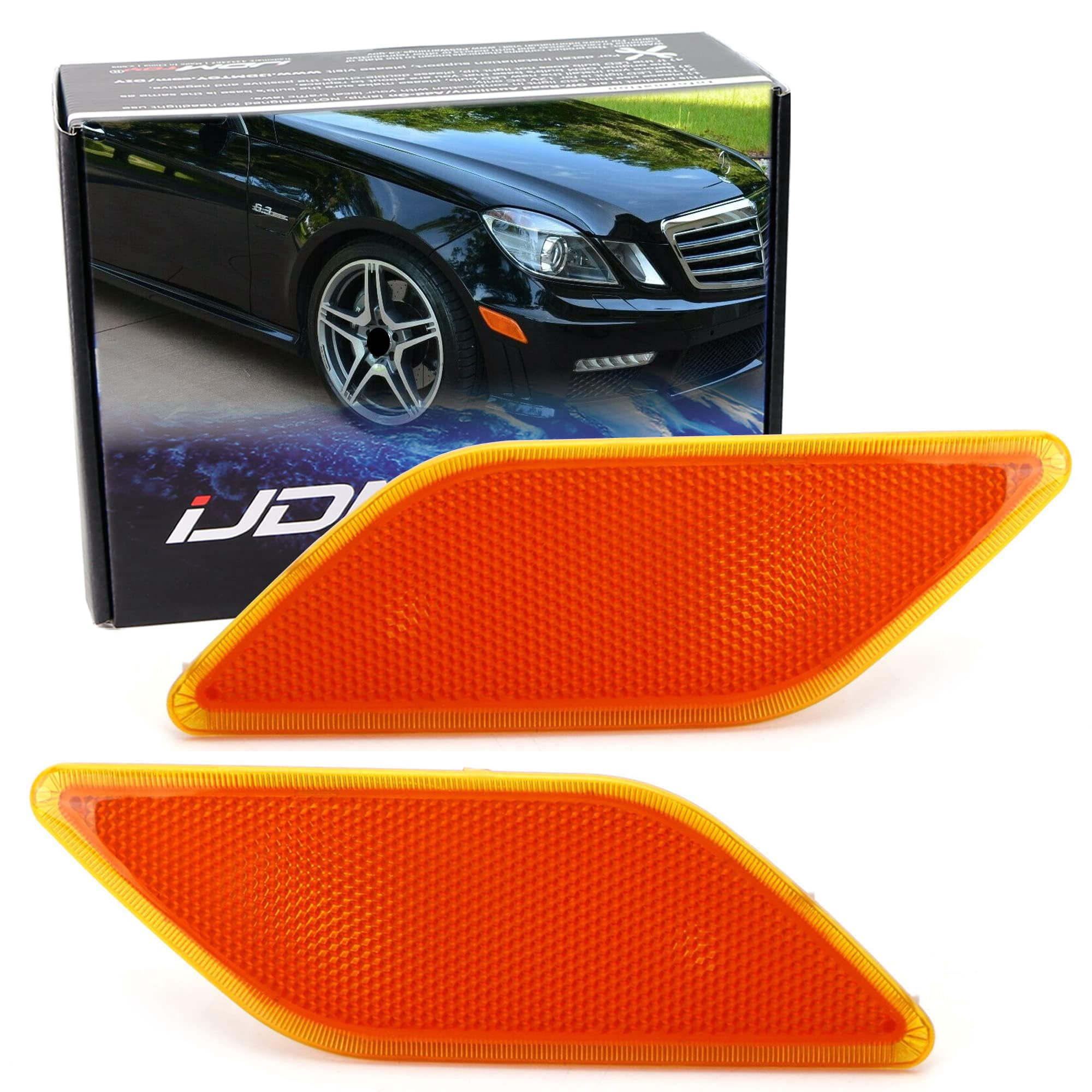 OEM-Spec Amber Lens Front Bumper Side Marker Lamp Housings For Mercedes ...